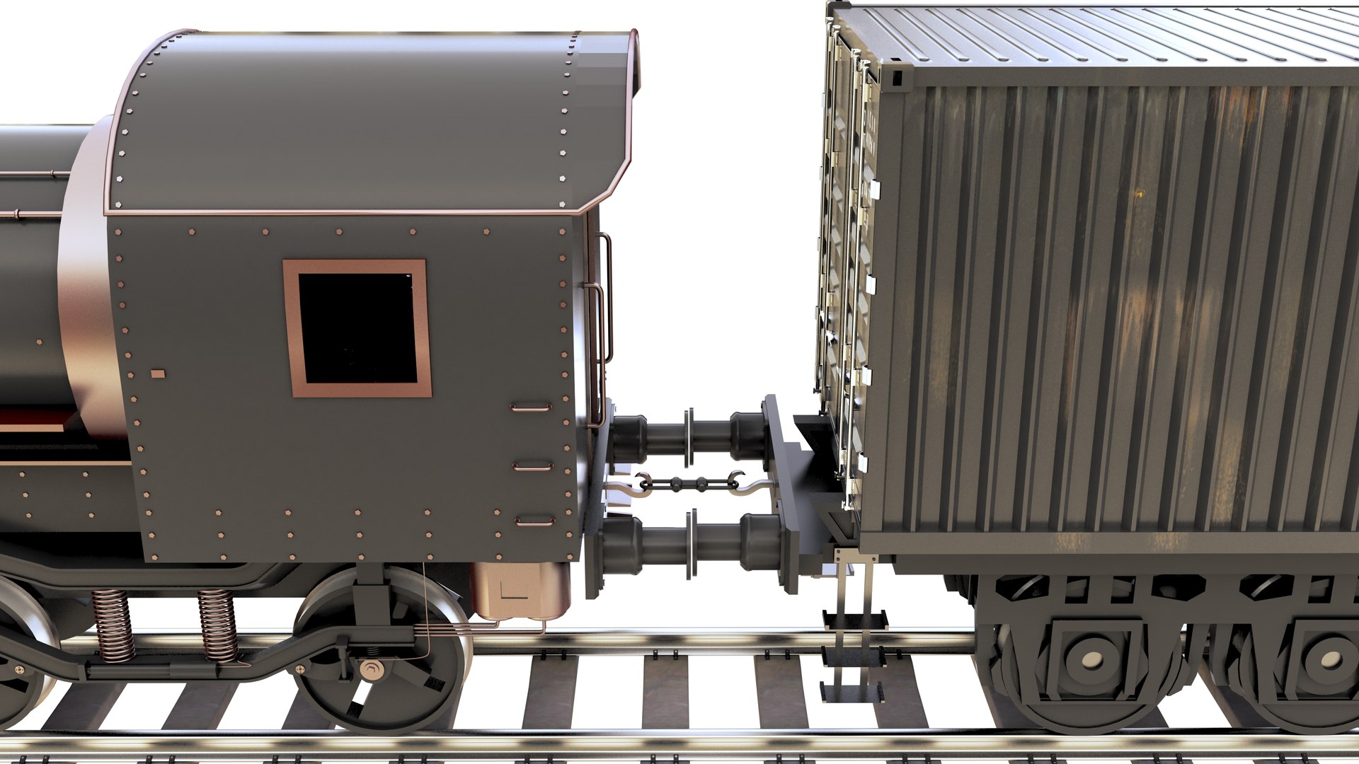 3D Container Train - TurboSquid 1719548