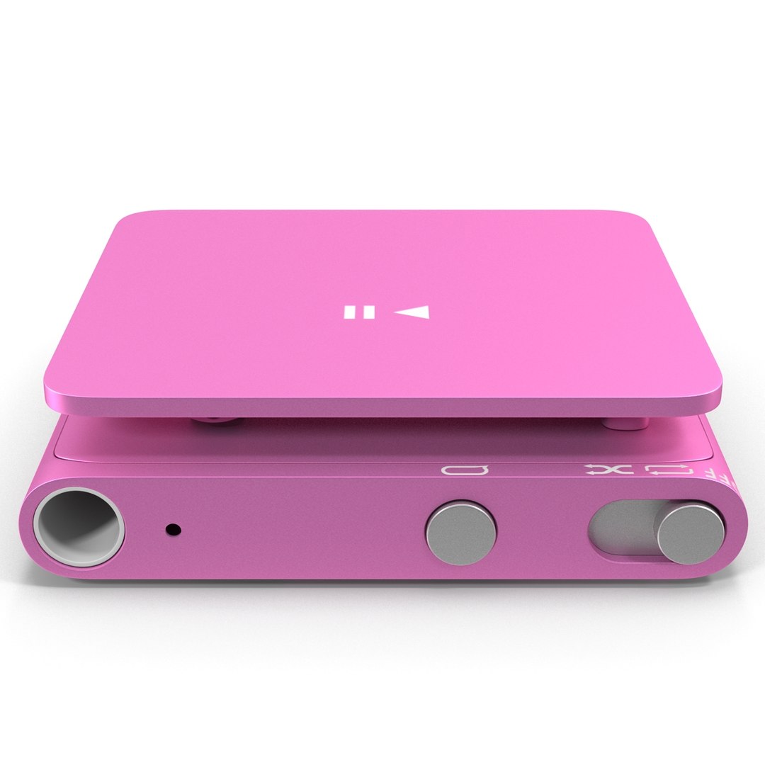 ipod shuffle pink modeled 3d model