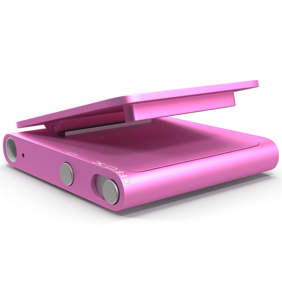 ipod shuffle pink modeled 3d model