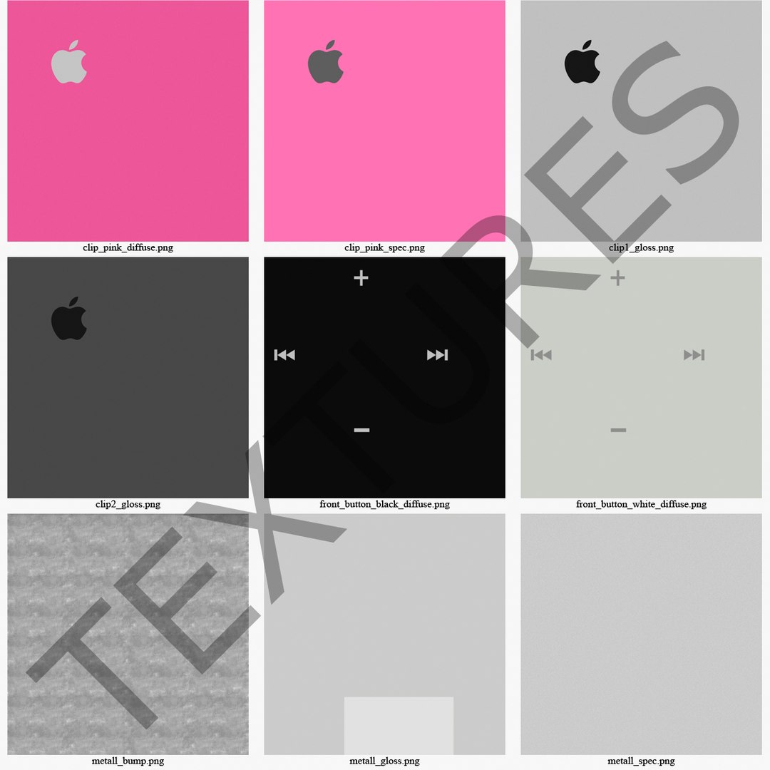 ipod shuffle pink modeled 3d model