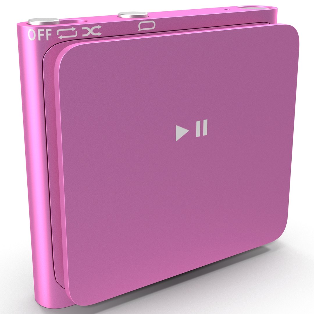 ipod shuffle pink modeled 3d model