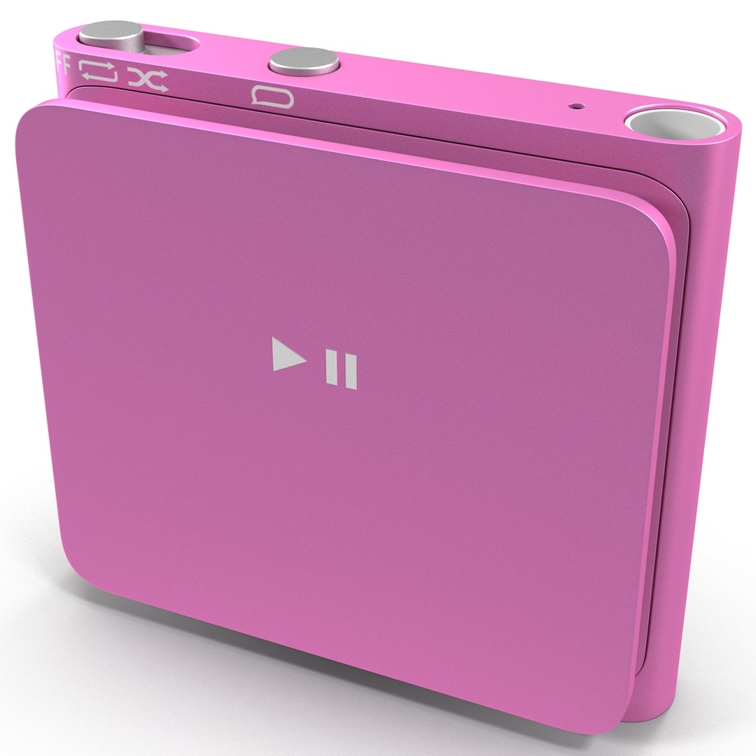 ipod shuffle pink modeled 3d model