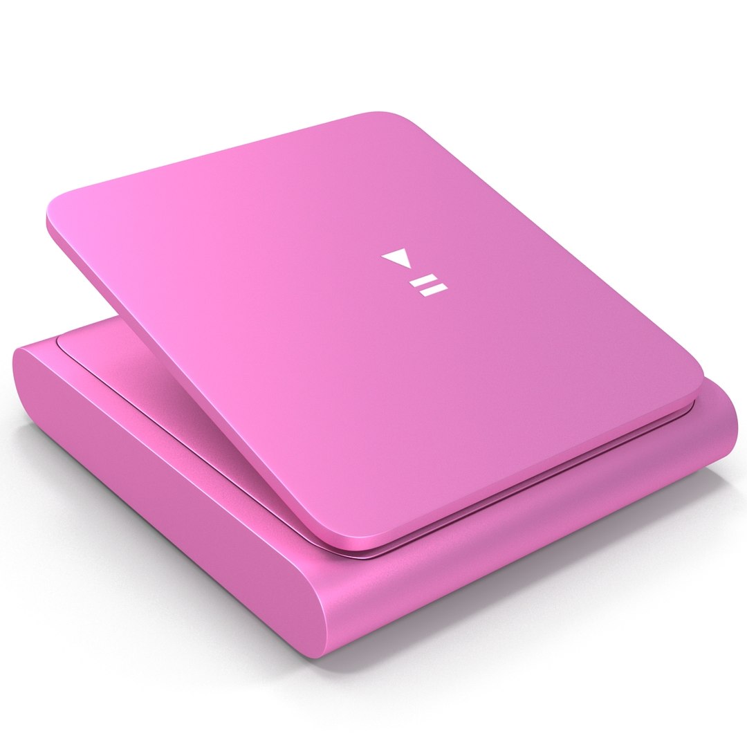 ipod shuffle pink modeled 3d model