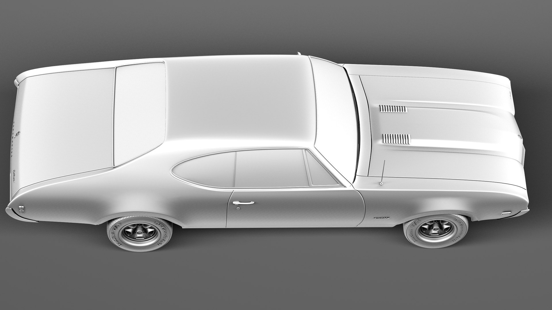 3d Oldsmobile 442 Cutlass 1968