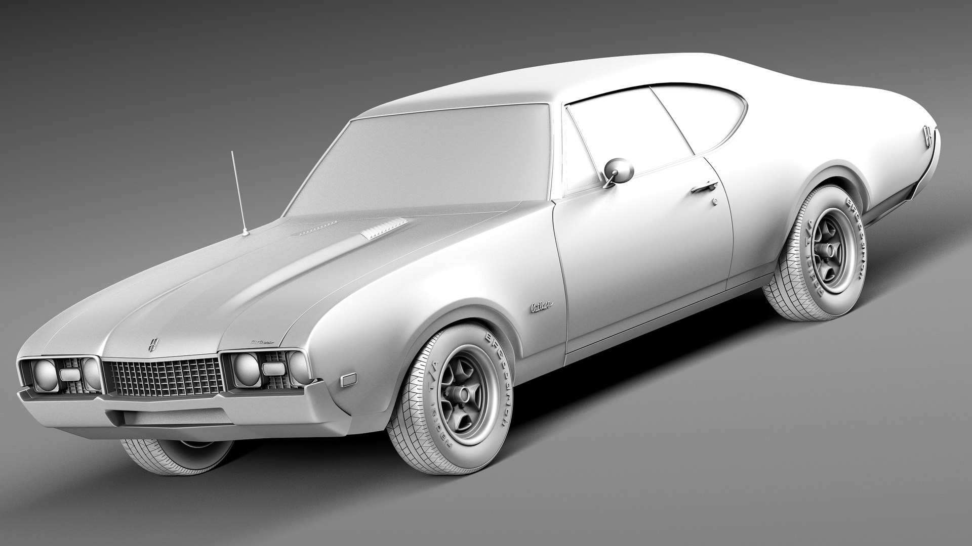 3d Oldsmobile 442 Cutlass 1968