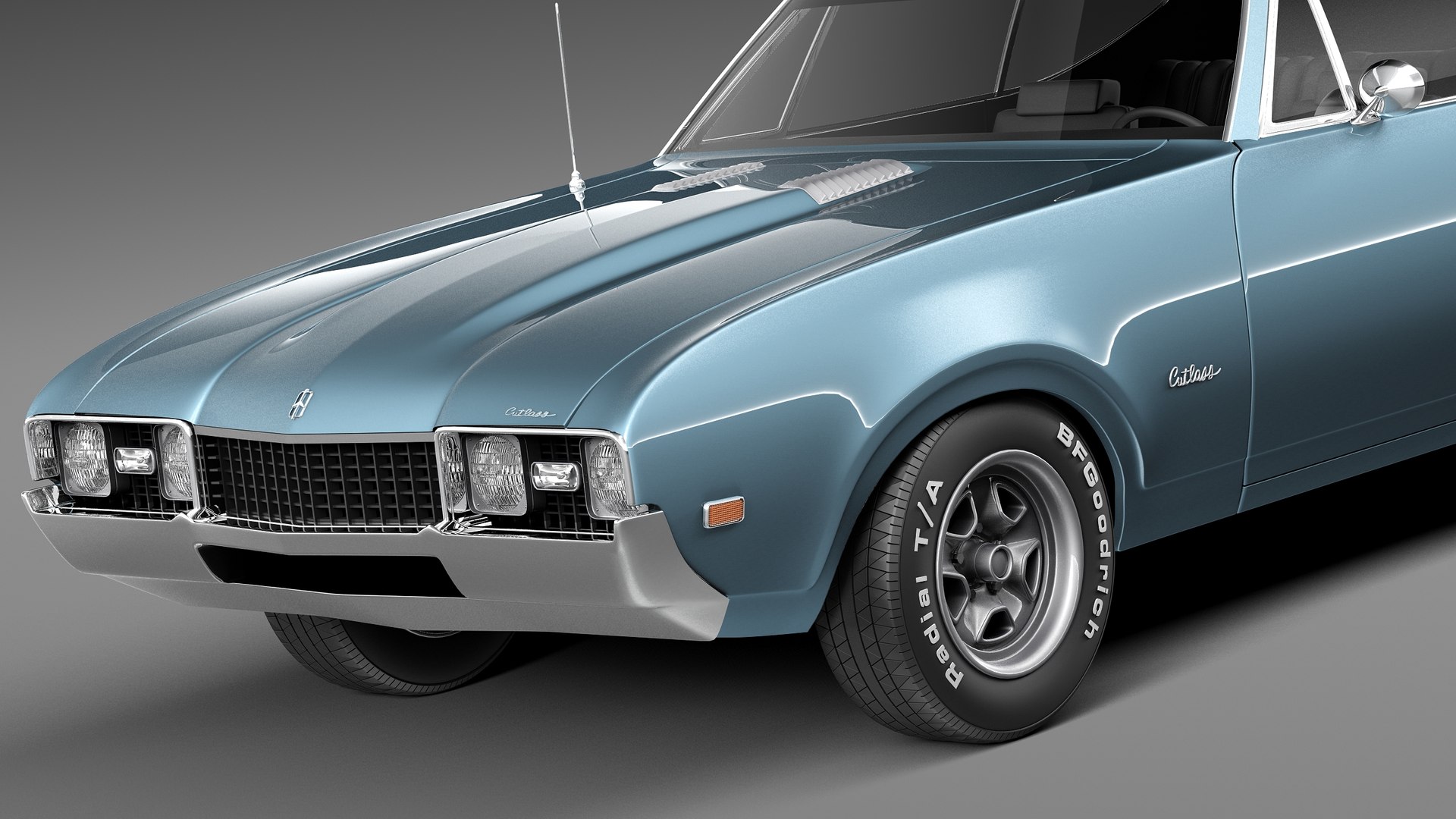 3d Oldsmobile 442 Cutlass 1968