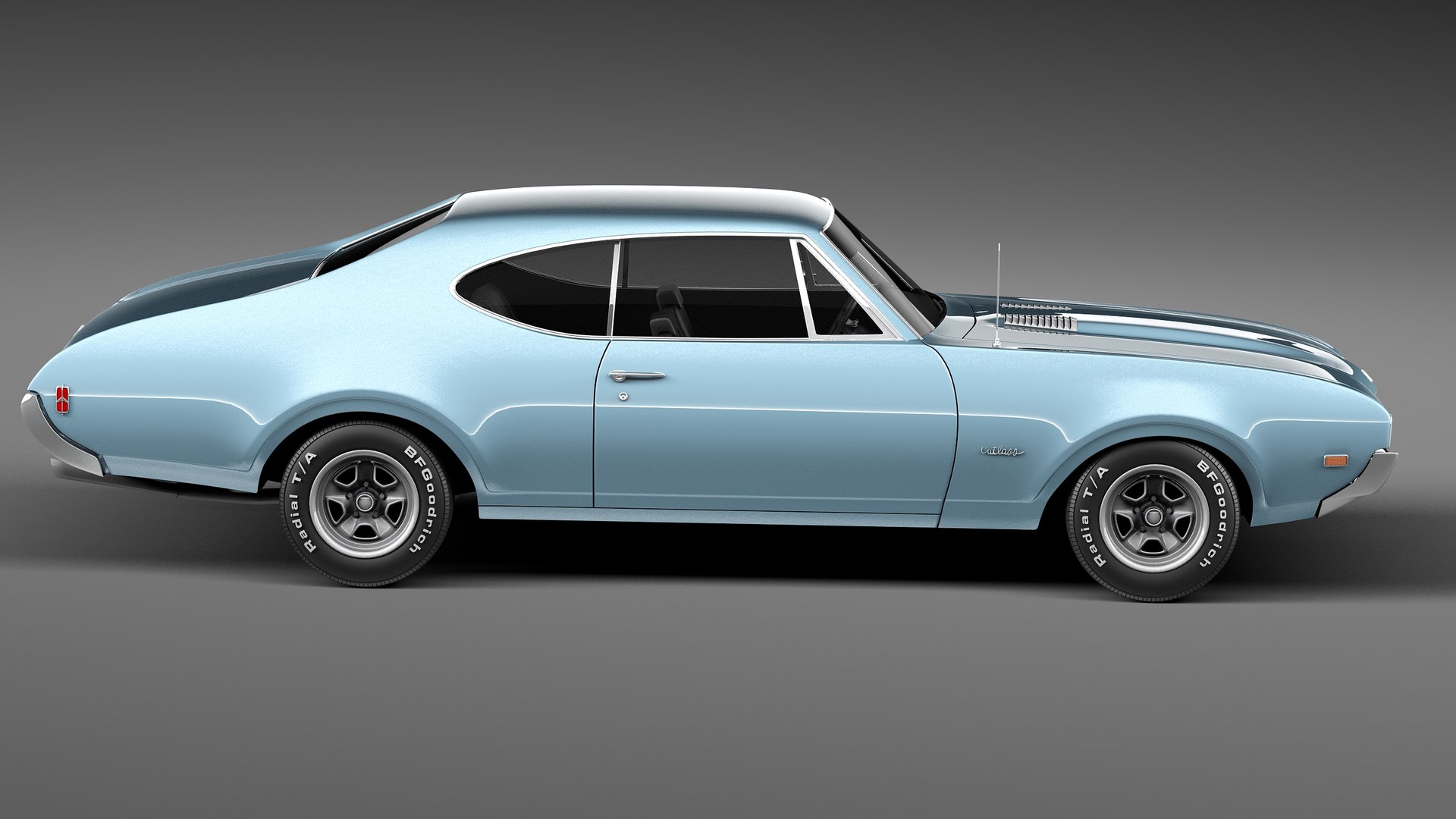 3d Oldsmobile 442 Cutlass 1968