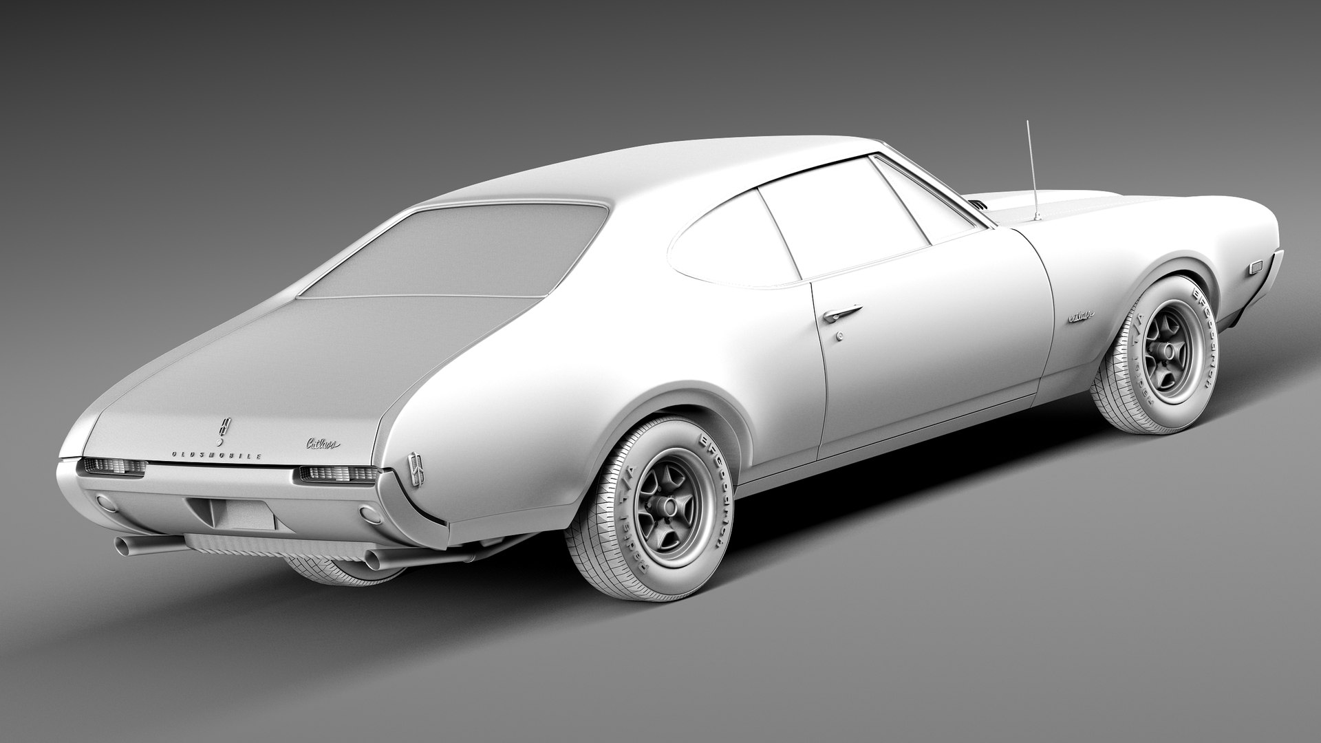 3d Oldsmobile 442 Cutlass 1968