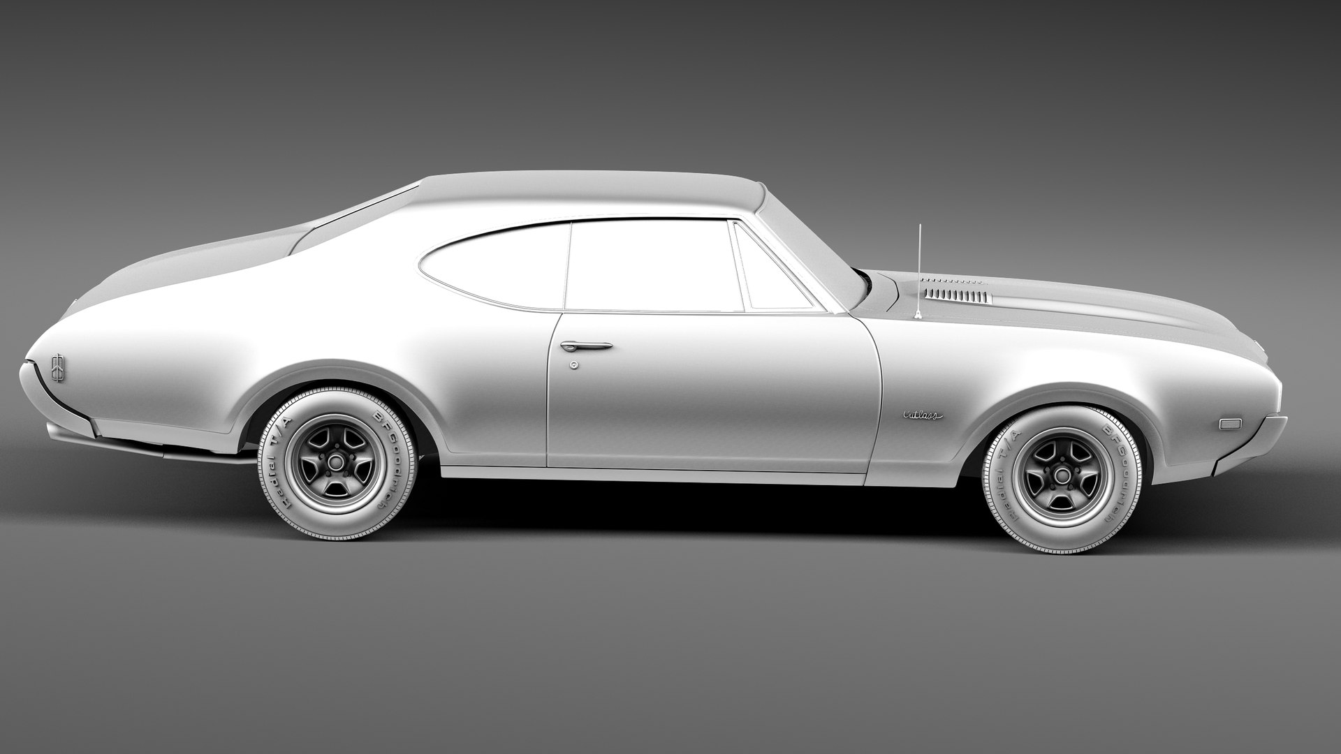 3d Oldsmobile 442 Cutlass 1968