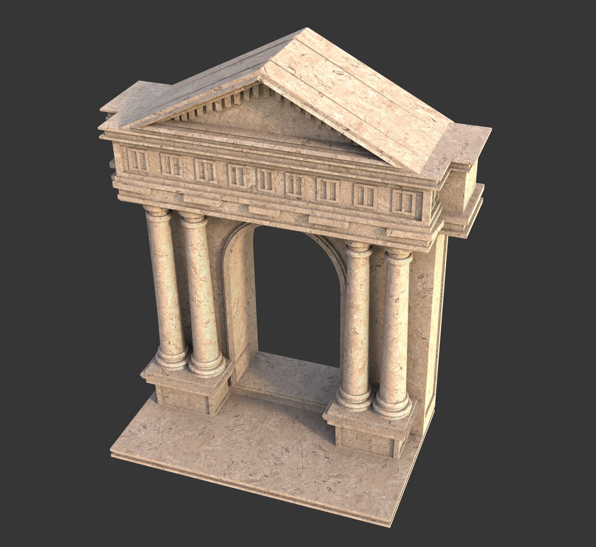 3D Classic Arch Gate Model - TurboSquid 2224786