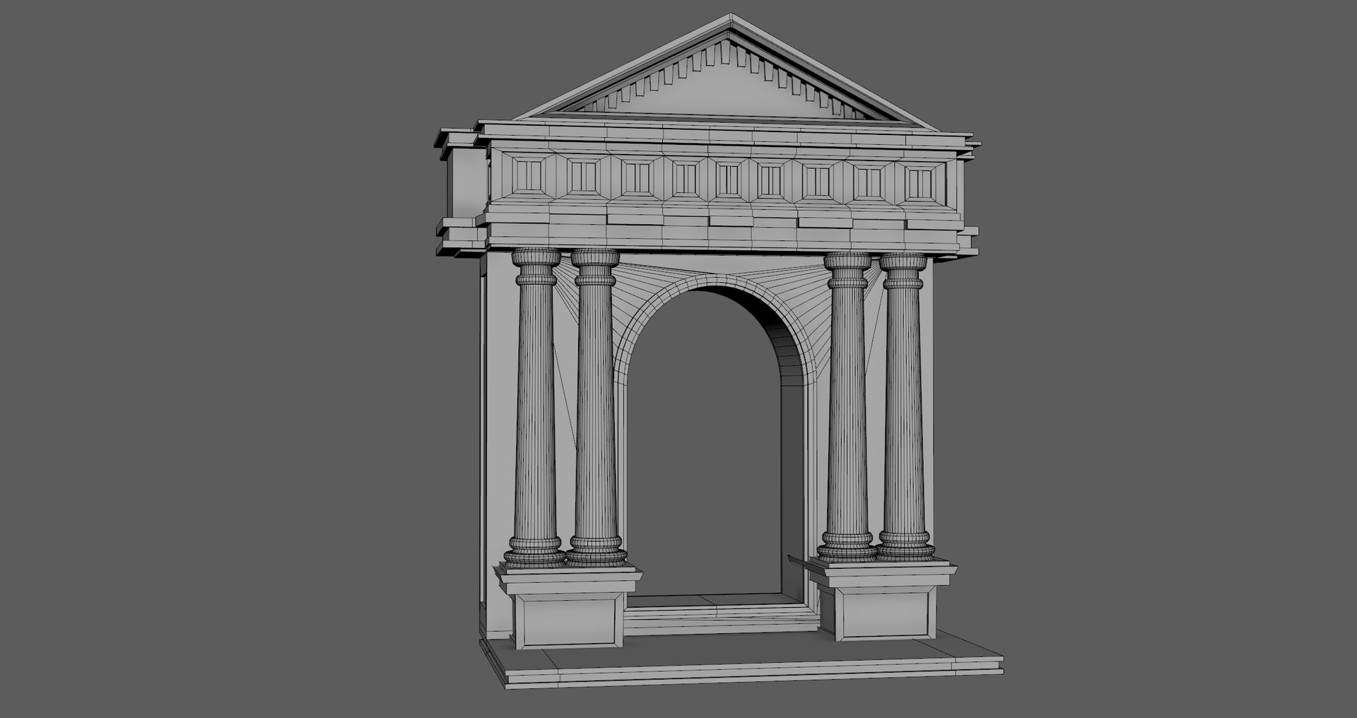 3D Classic Arch Gate Model - TurboSquid 2224786