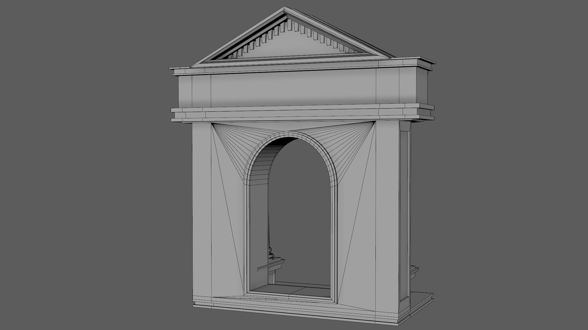 3D Classic Arch Gate Model - TurboSquid 2224786