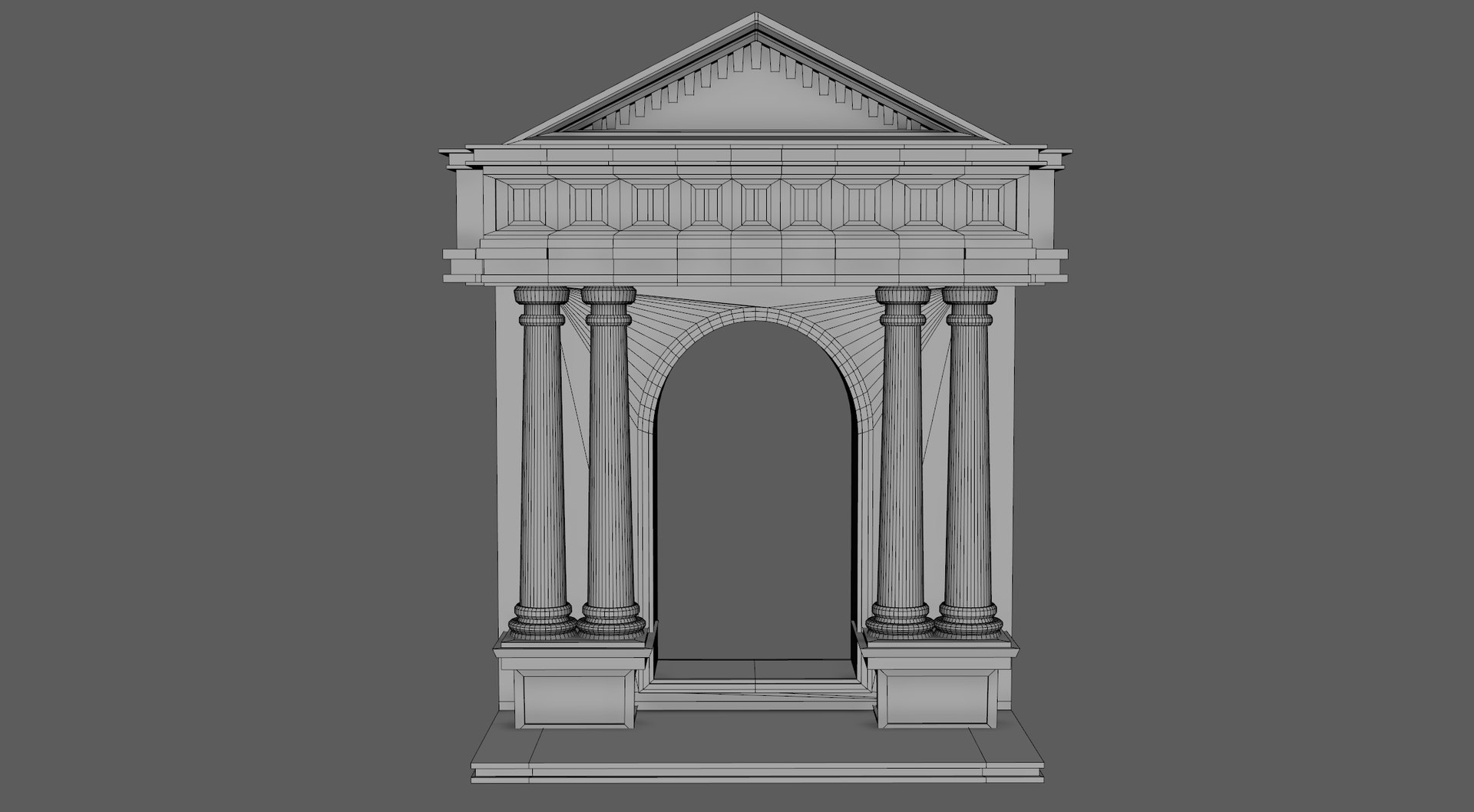 3D Classic Arch Gate Model - TurboSquid 2224786