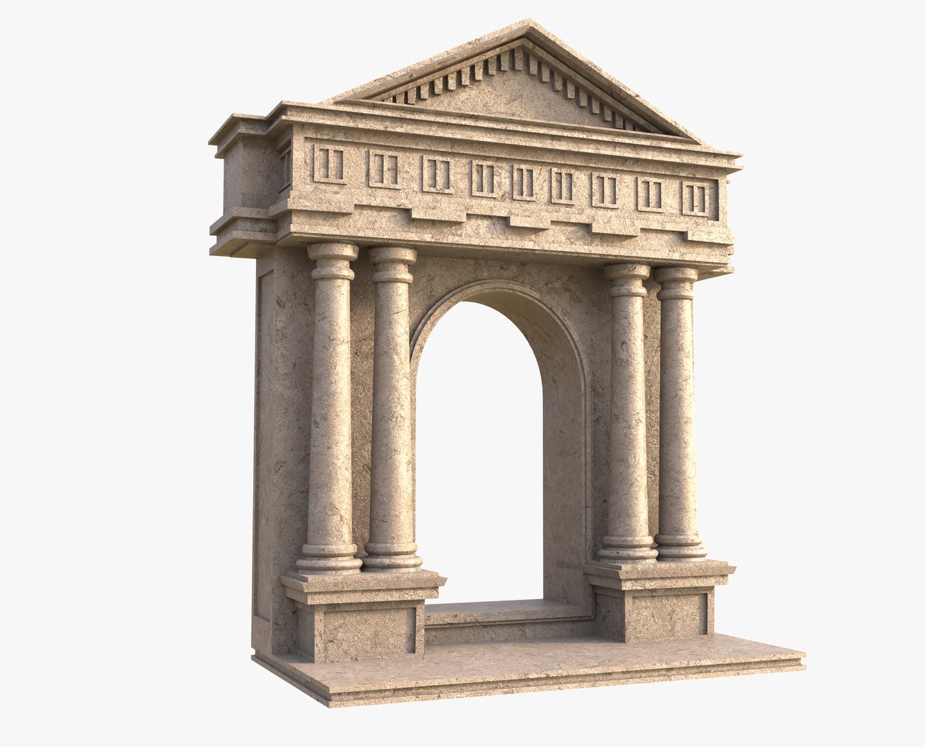 3D Classic Arch Gate Model - TurboSquid 2224786