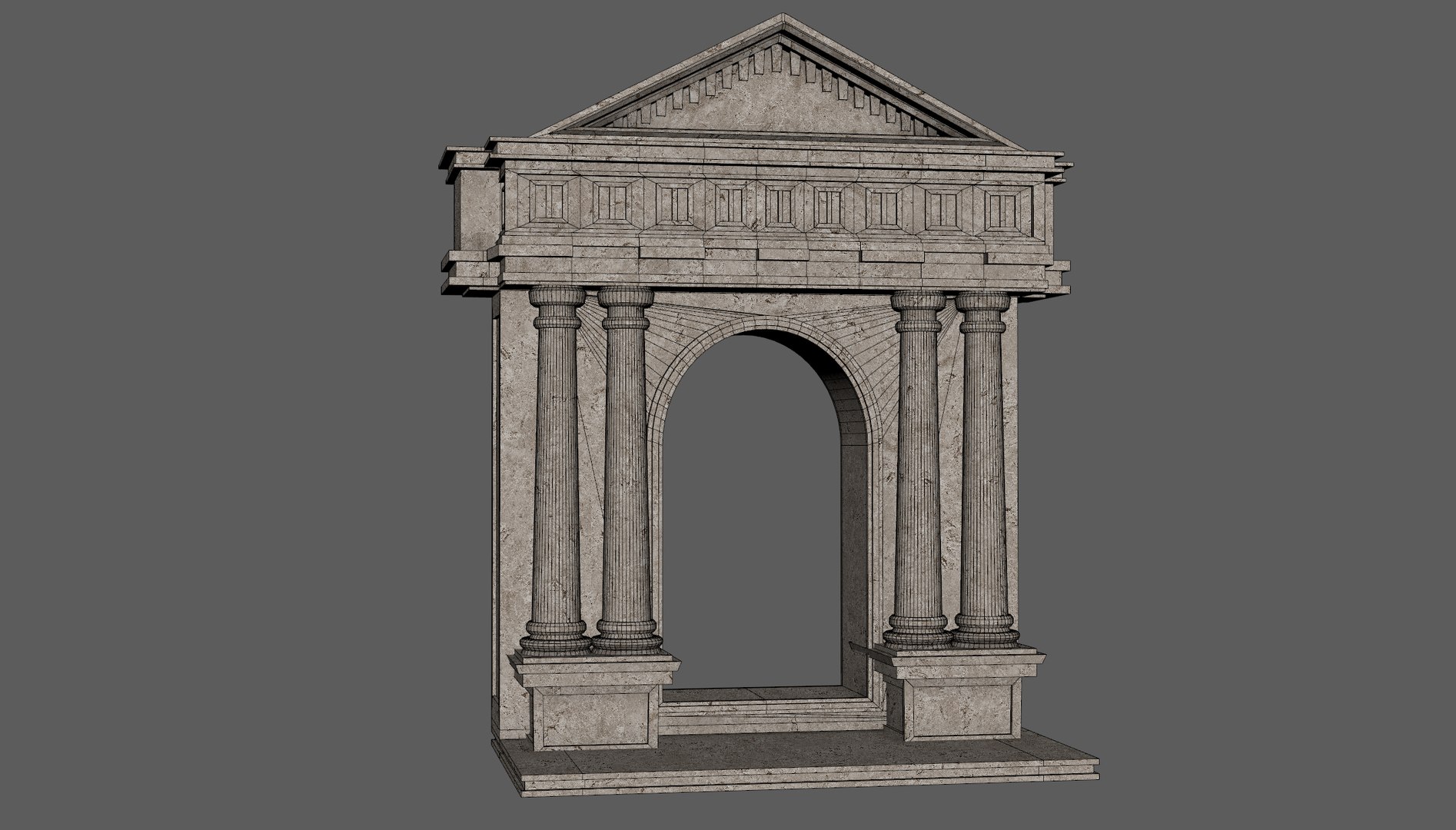 3D Classic Arch Gate Model - TurboSquid 2224786
