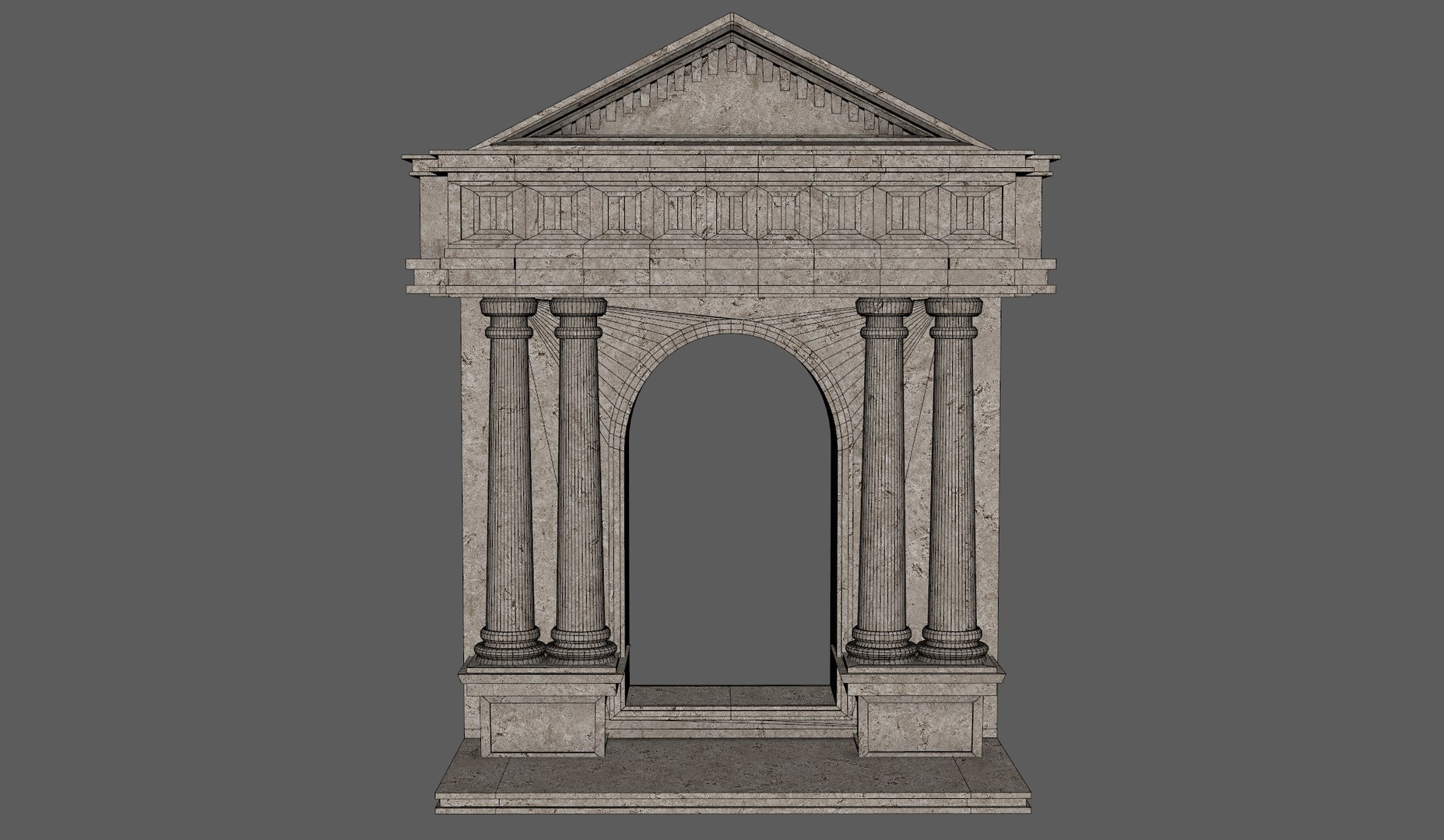 3D Classic Arch Gate Model - TurboSquid 2224786