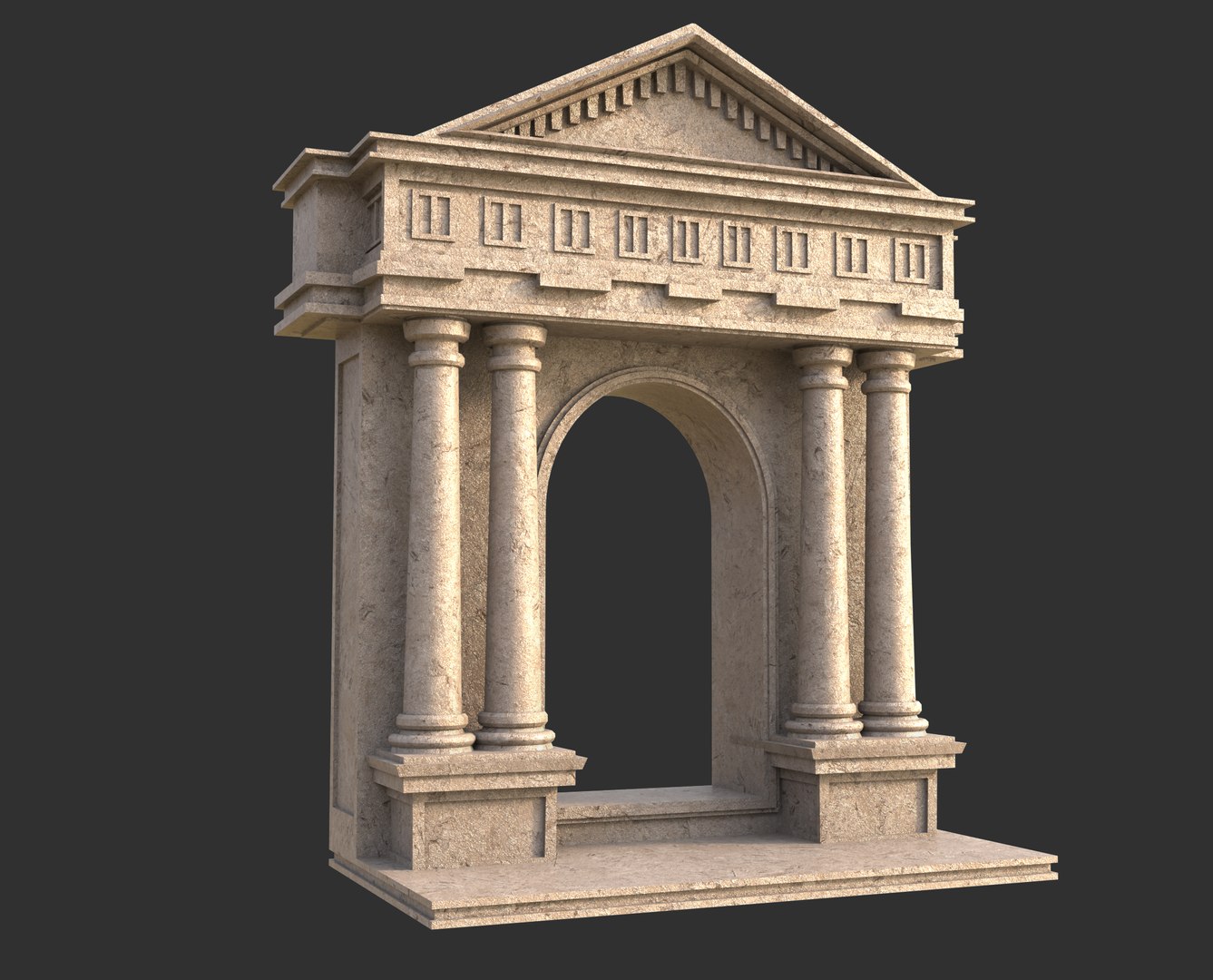 3D Classic Arch Gate Model - TurboSquid 2224786