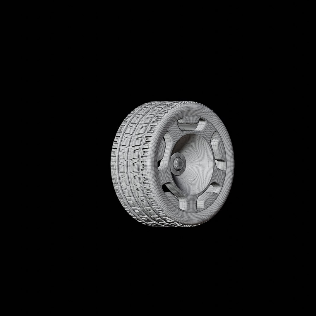 3D Realistic Car Wheel 3D Model - 4K Textures Realistic 3D Model Low ...