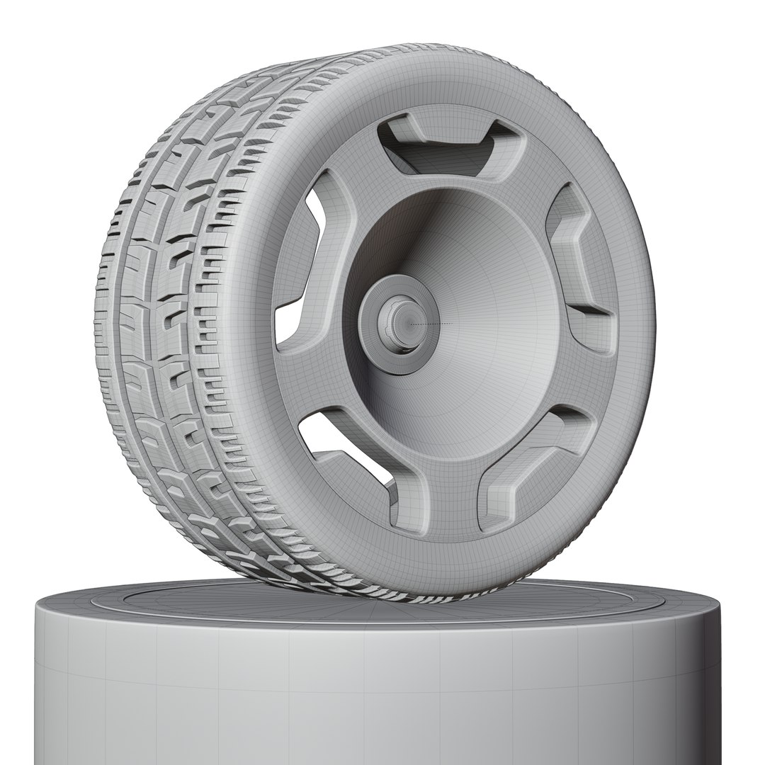 3D Realistic Car Wheel 3D Model - 4K Textures Realistic 3D Model Low ...