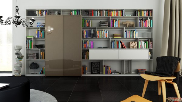 3d b bookcase 18