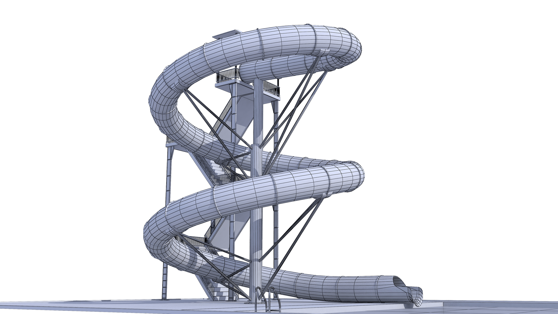 Water slide 3D model - TurboSquid 1663045