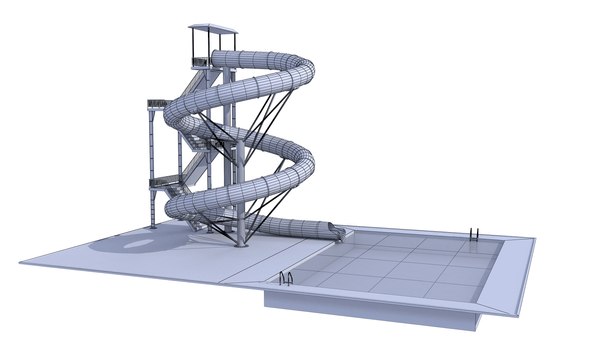 Water slide 3D model - TurboSquid 1663045