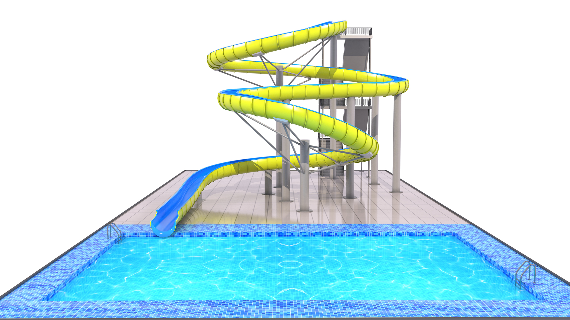 Water slide 3D model - TurboSquid 1663045