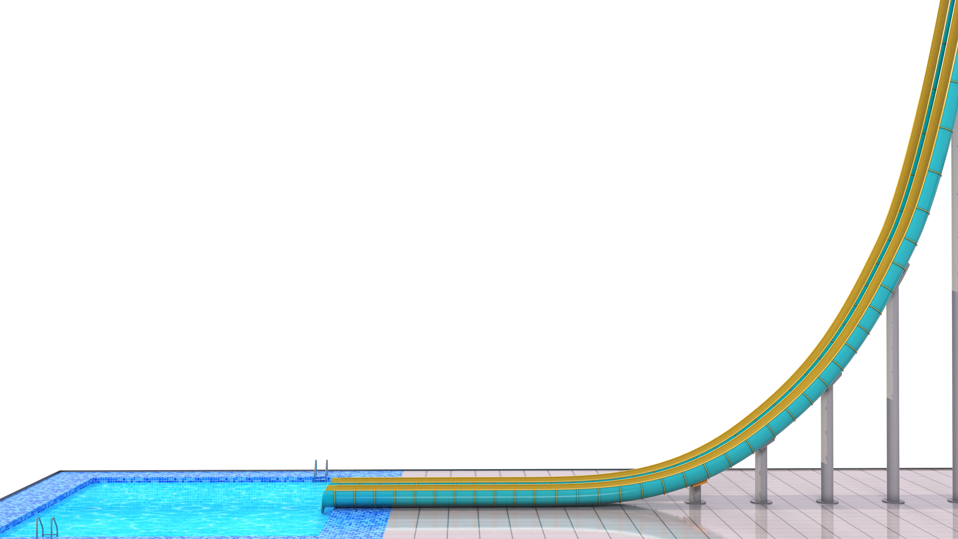 Water slide 3D model - TurboSquid 1663045