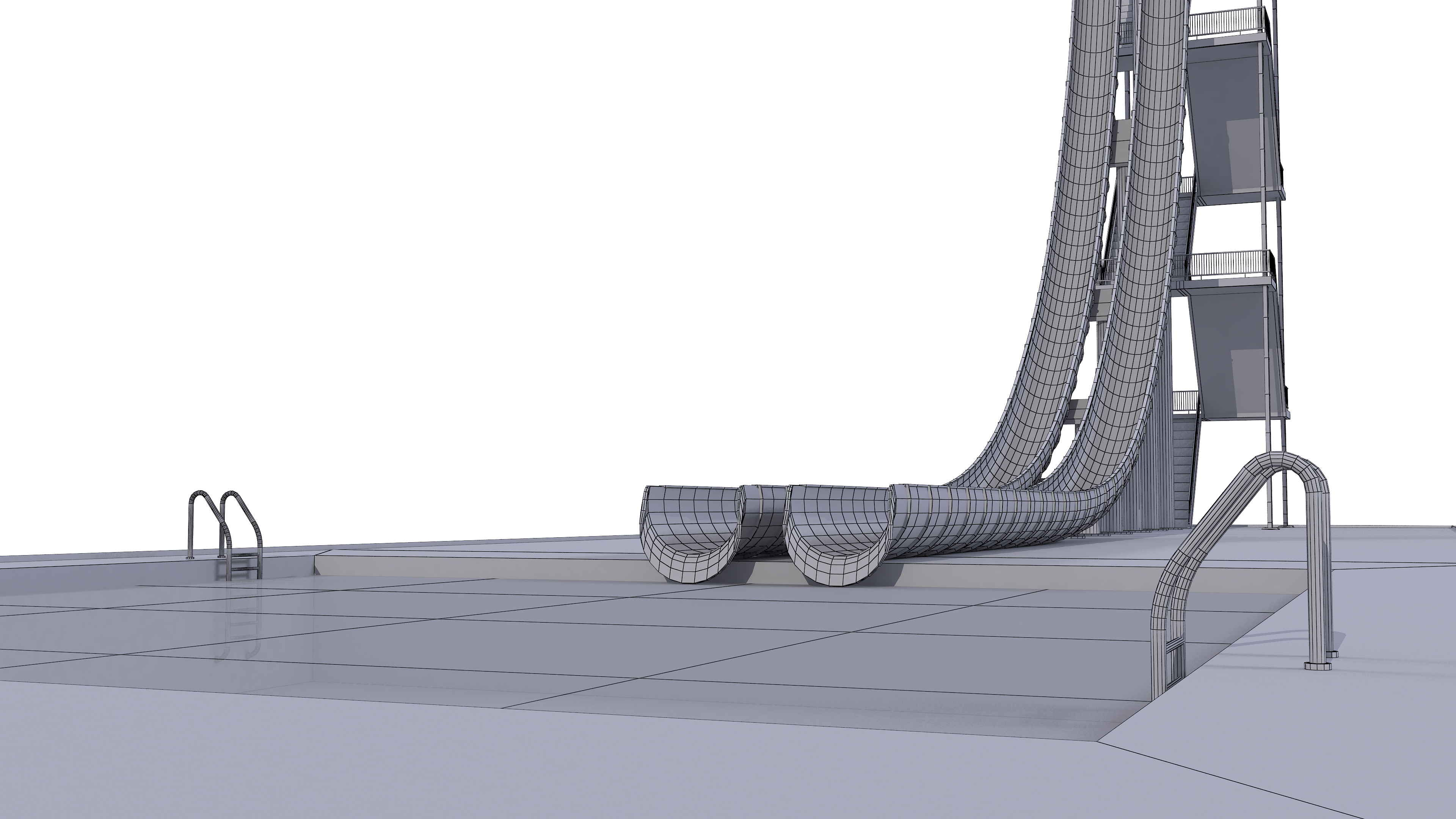 Water slide 3D model - TurboSquid 1663045