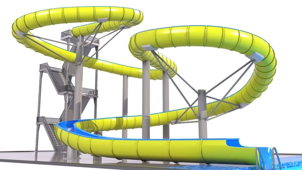 Water slide 3D model - TurboSquid 1663045