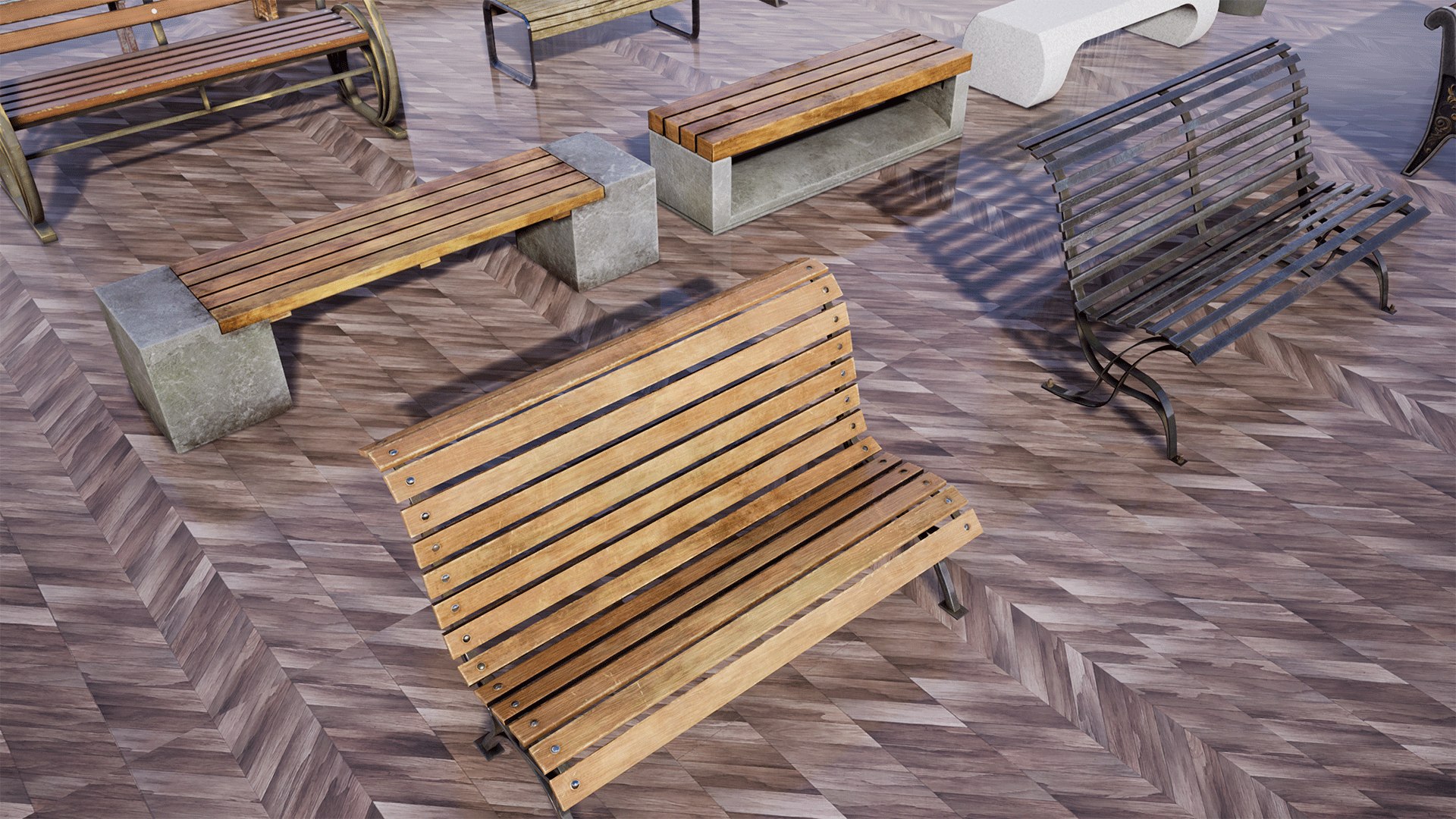 Ultimate Benches Package 30 Assets 3D - TurboSquid 1984298