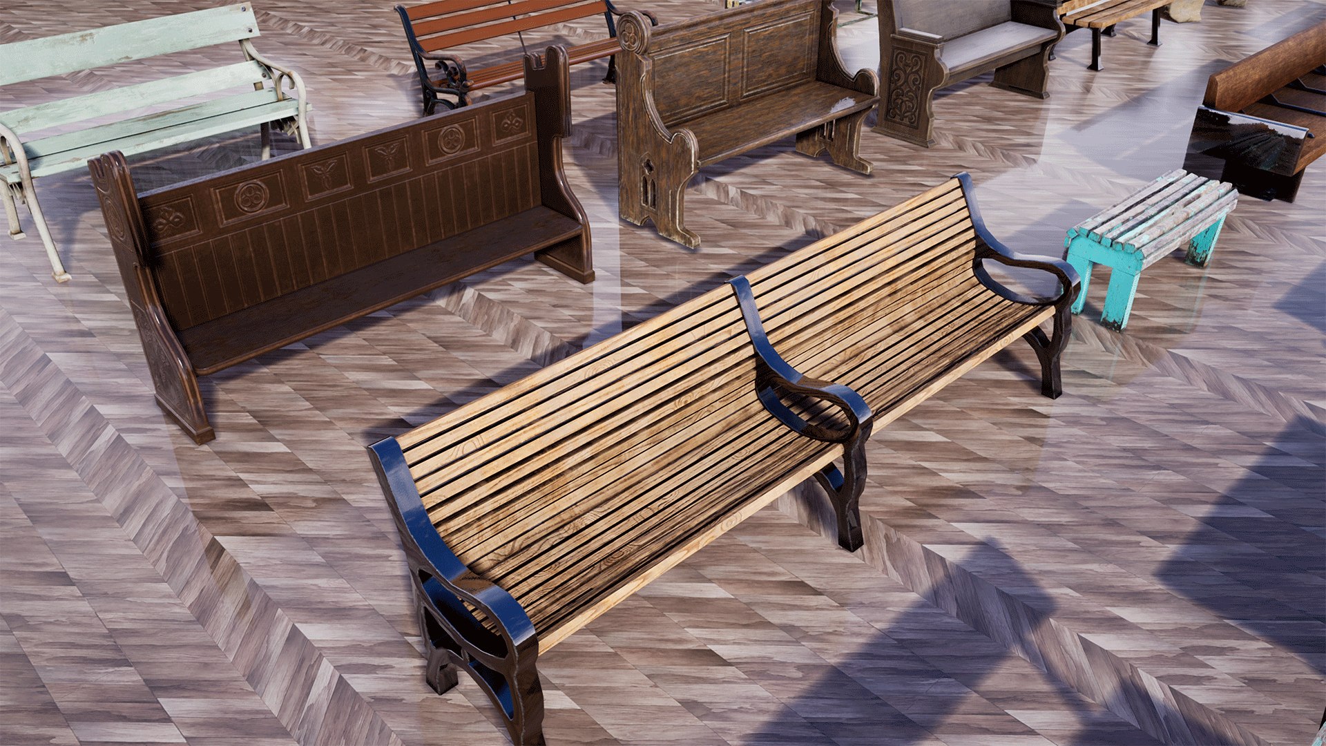 Ultimate Benches Package 30 Assets 3D - TurboSquid 1984298
