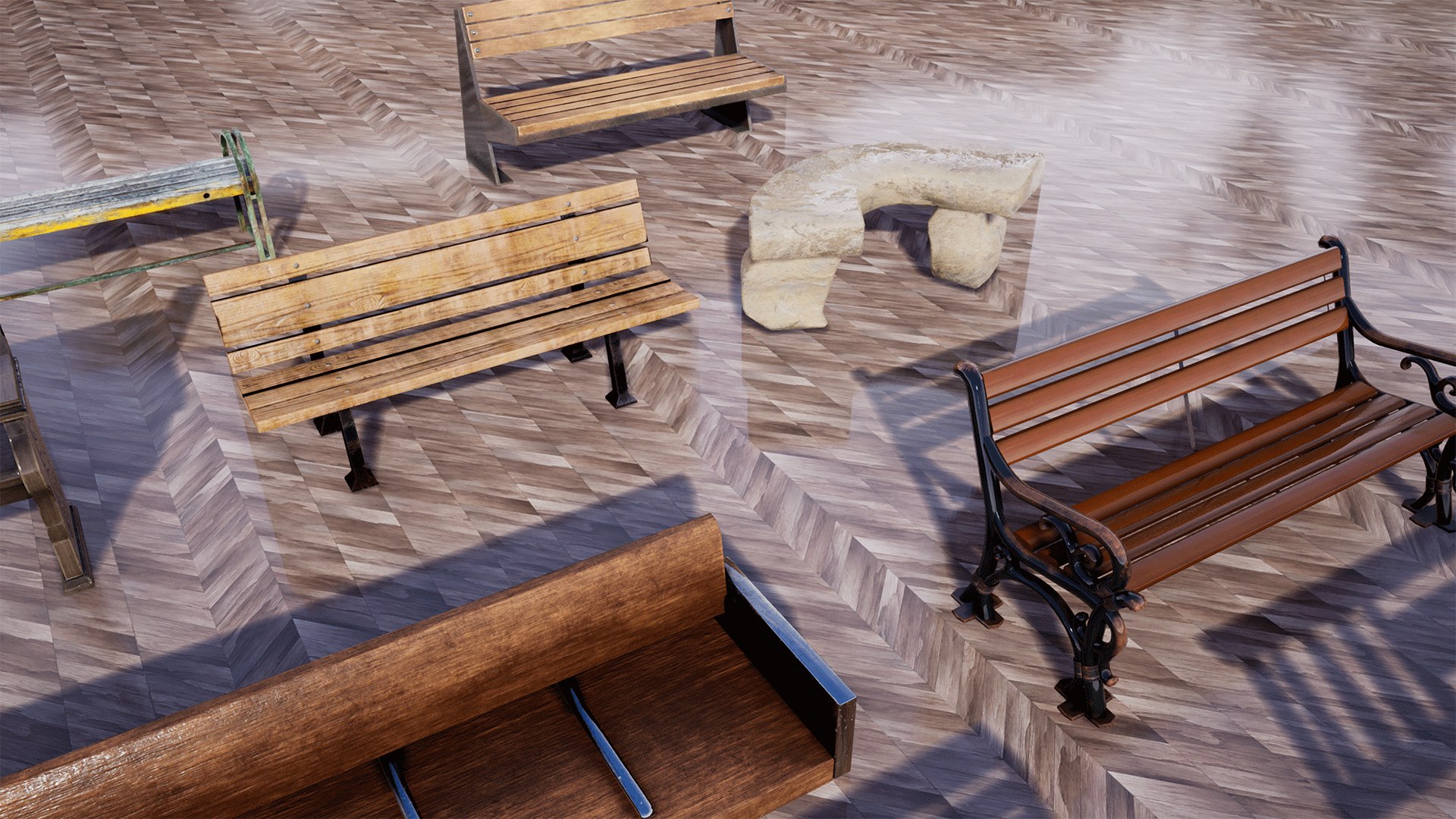 Ultimate Benches Package 30 Assets 3D - TurboSquid 1984298