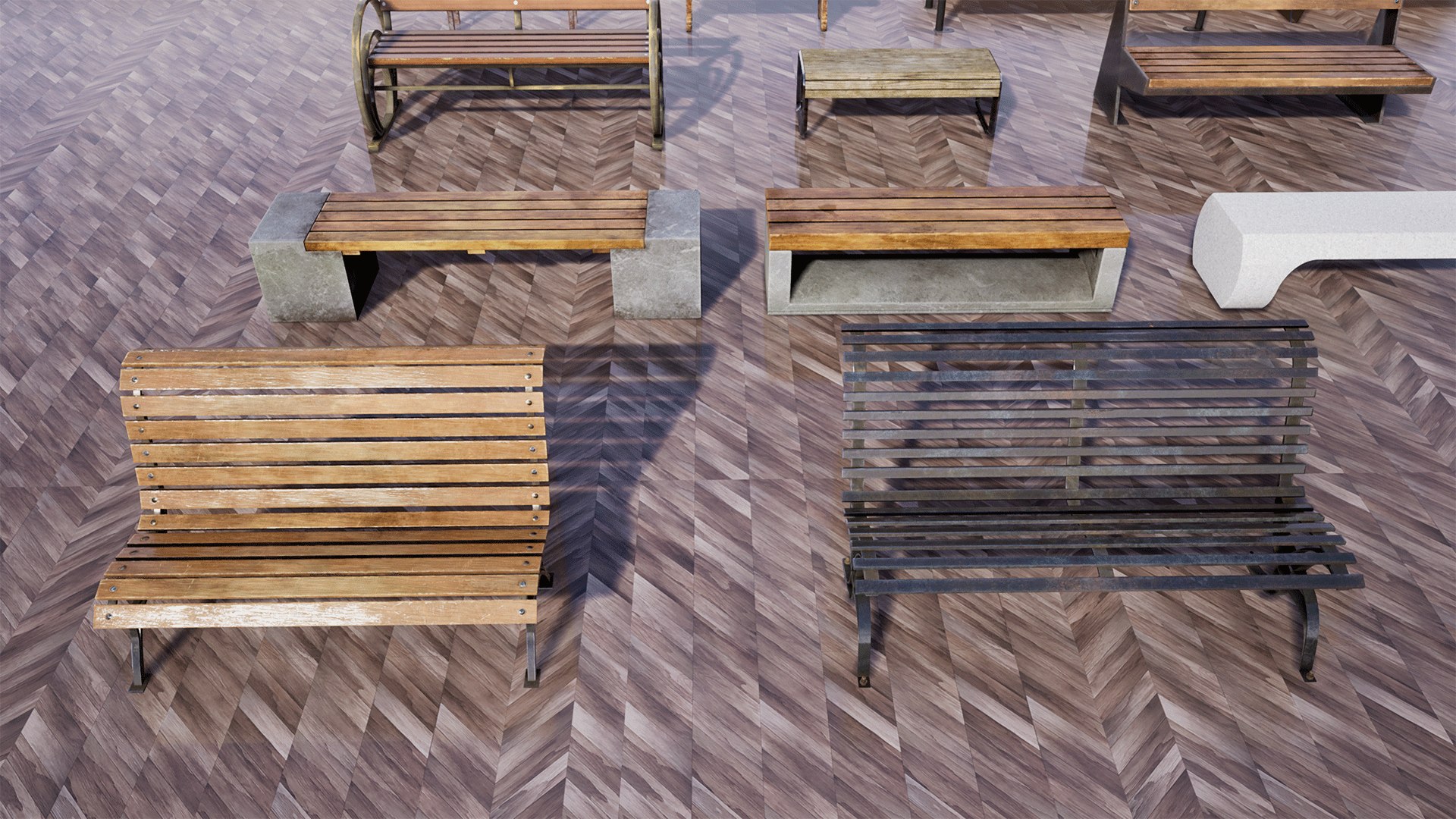 Ultimate Benches Package 30 Assets 3D - TurboSquid 1984298