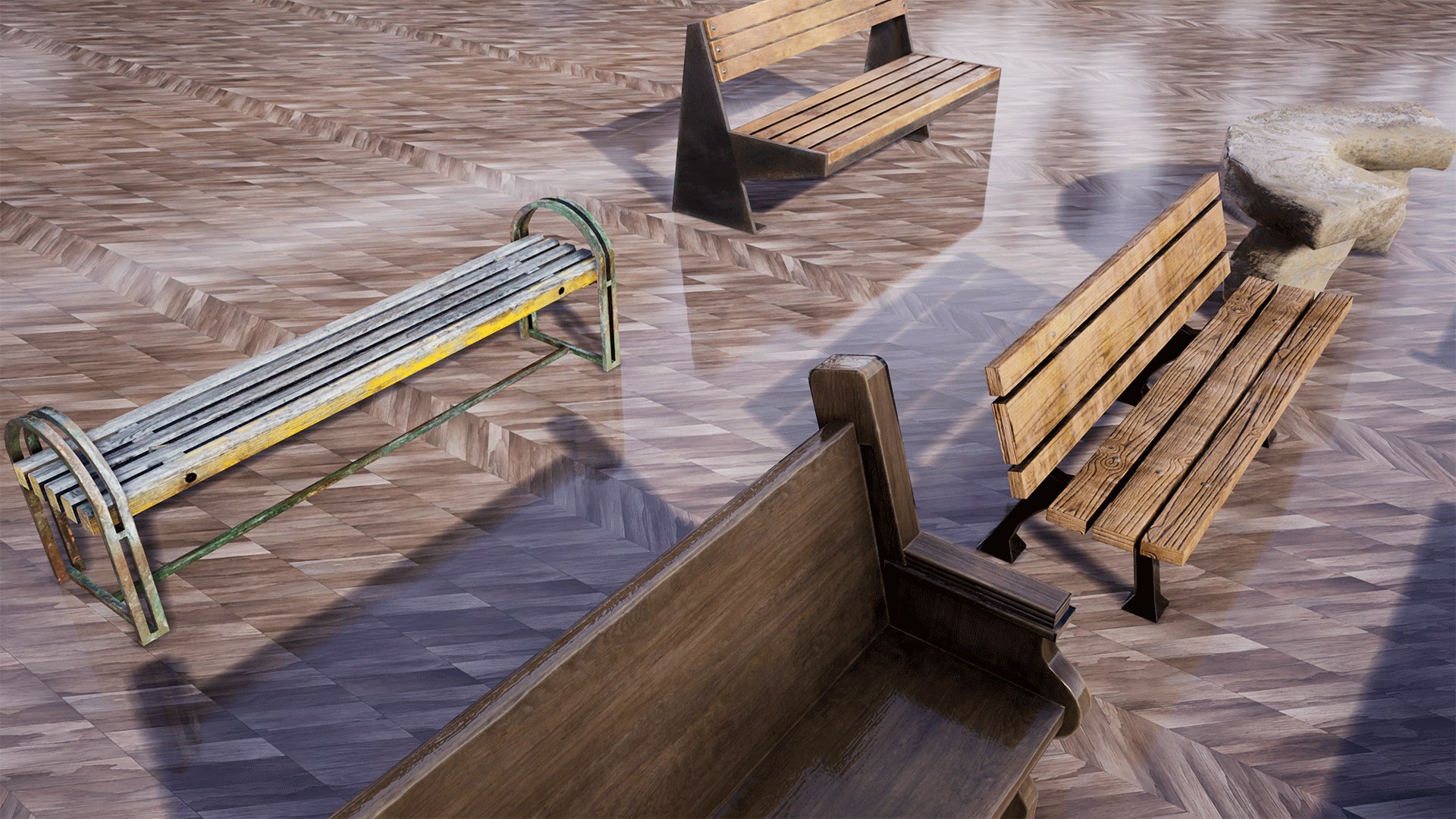 Ultimate Benches Package 30 Assets 3D - TurboSquid 1984298