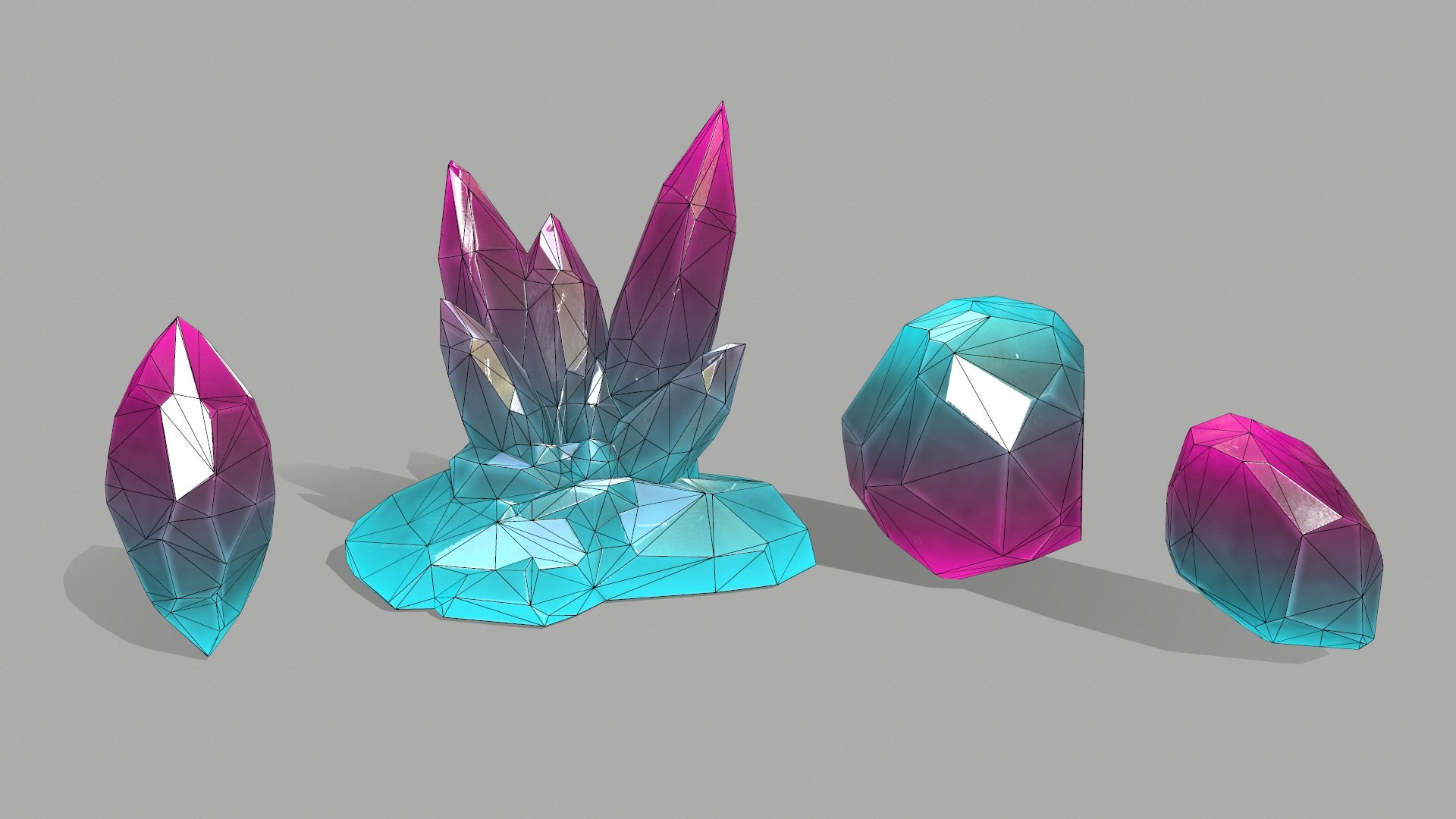 3D Crystal Rock - TurboSquid 1512115