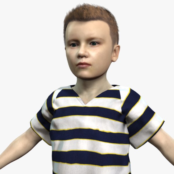 Rigged Blender Child Models | TurboSquid