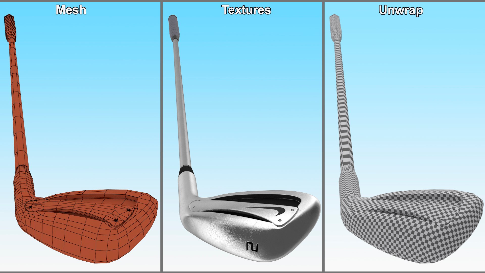 Golf Club 2 Iron 3D model - TurboSquid 2151709