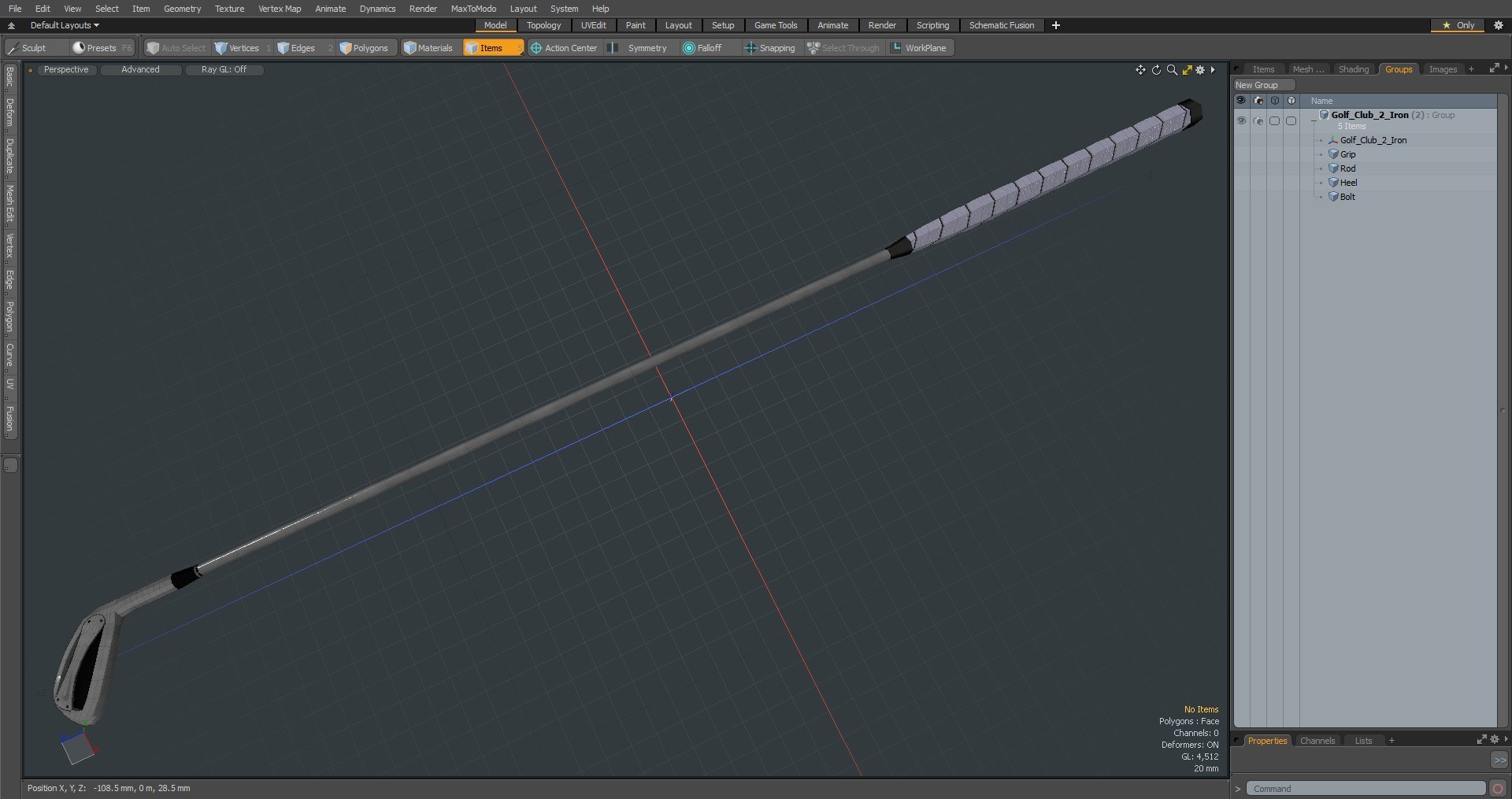 Golf Club 2 Iron 3D model - TurboSquid 2151709