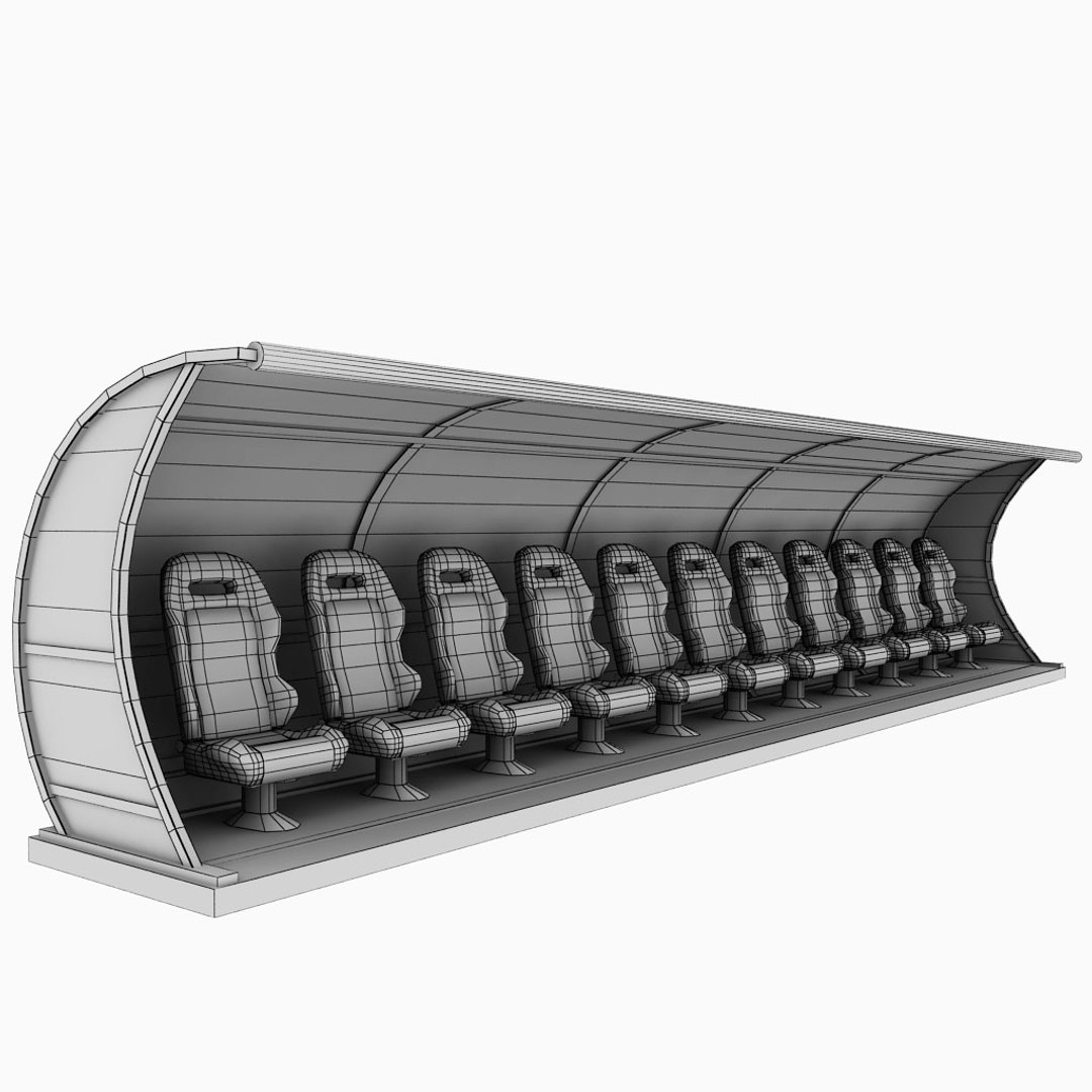 Stadium Seating Reserve Bench 3d 3ds
