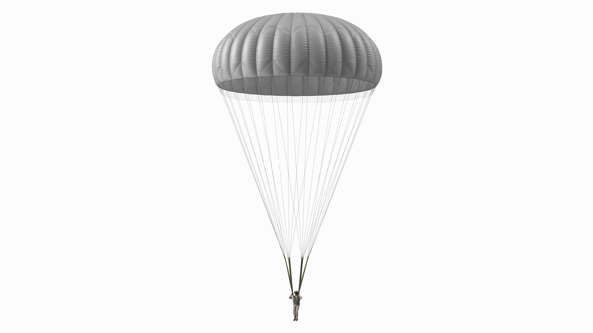 Military Pilot With Parachute 3D - TurboSquid 2222201