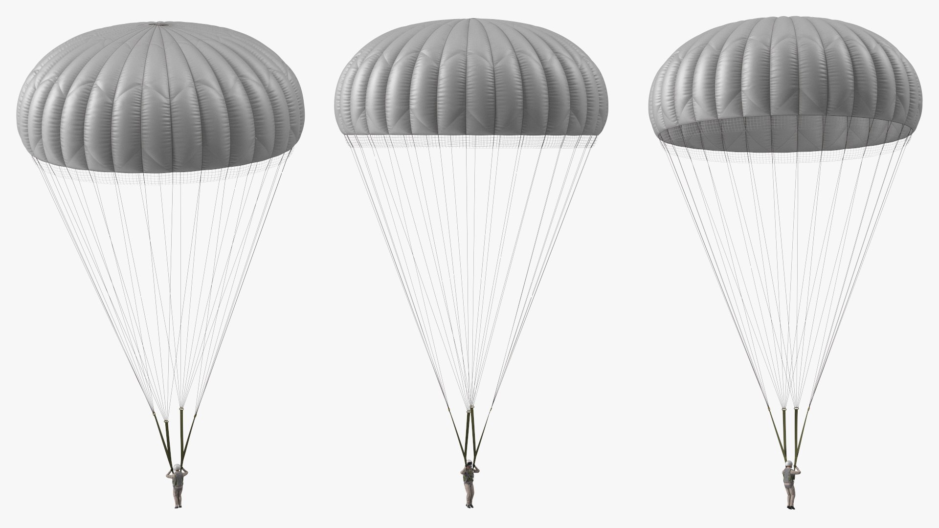Military Pilot With Parachute 3D - TurboSquid 2222201