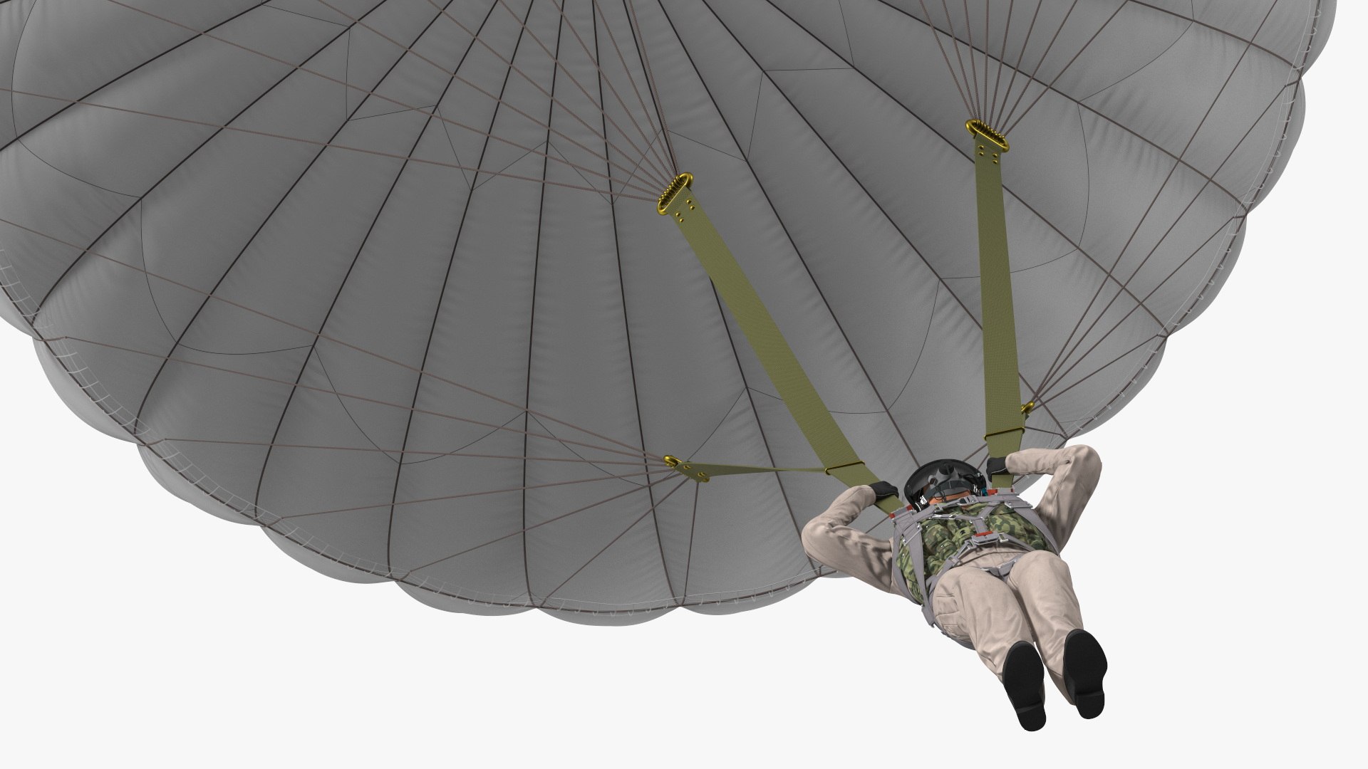 Military Pilot With Parachute 3D - TurboSquid 2222201