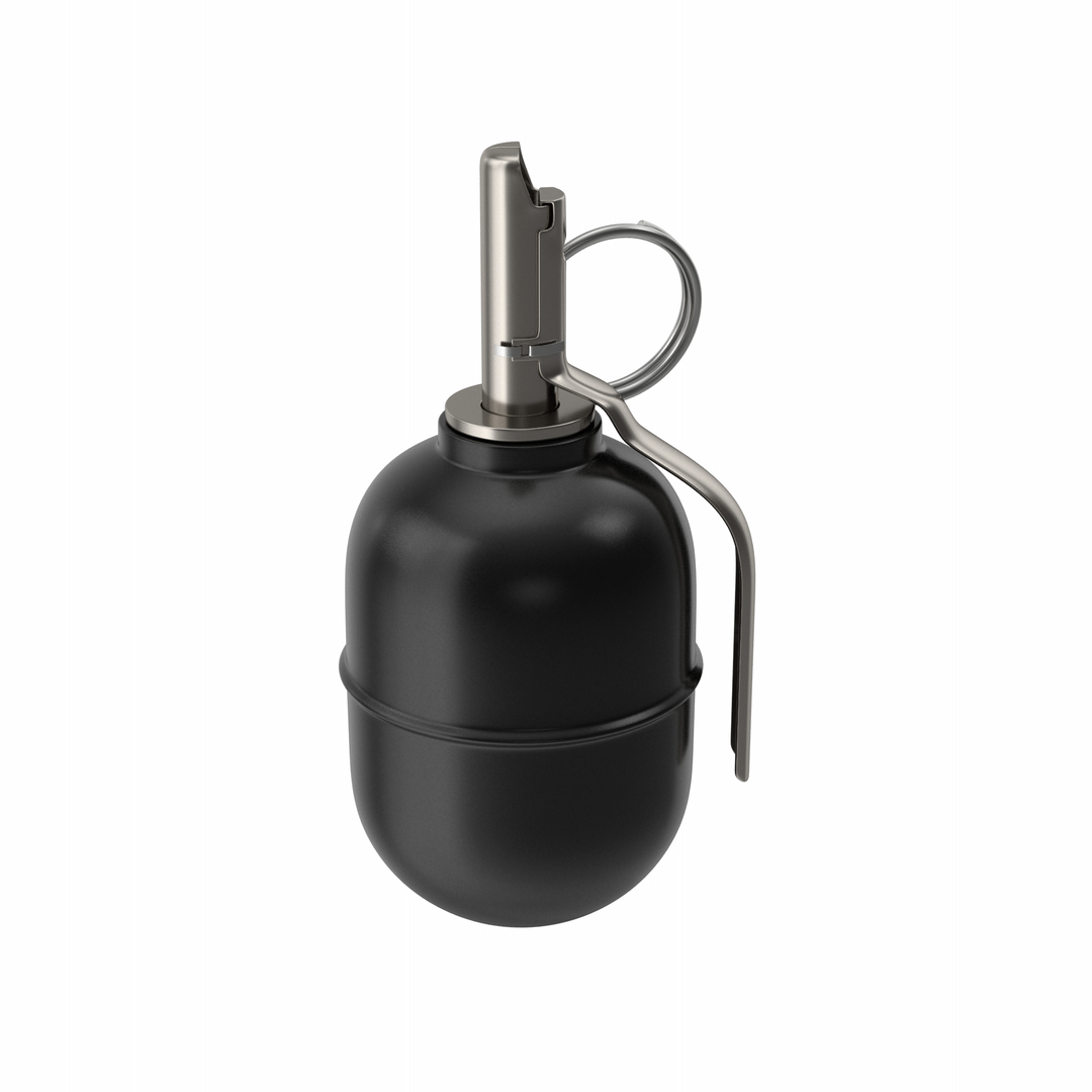 3D Black Frag Grenade - TurboSquid 1998876