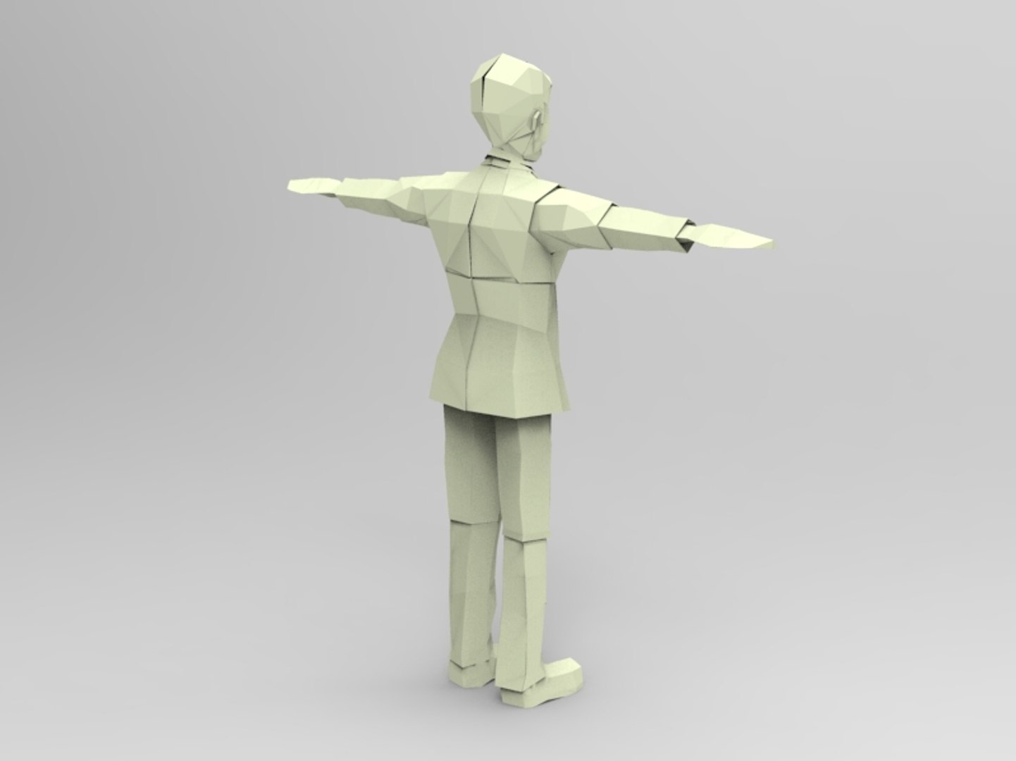 paper man b 3d model