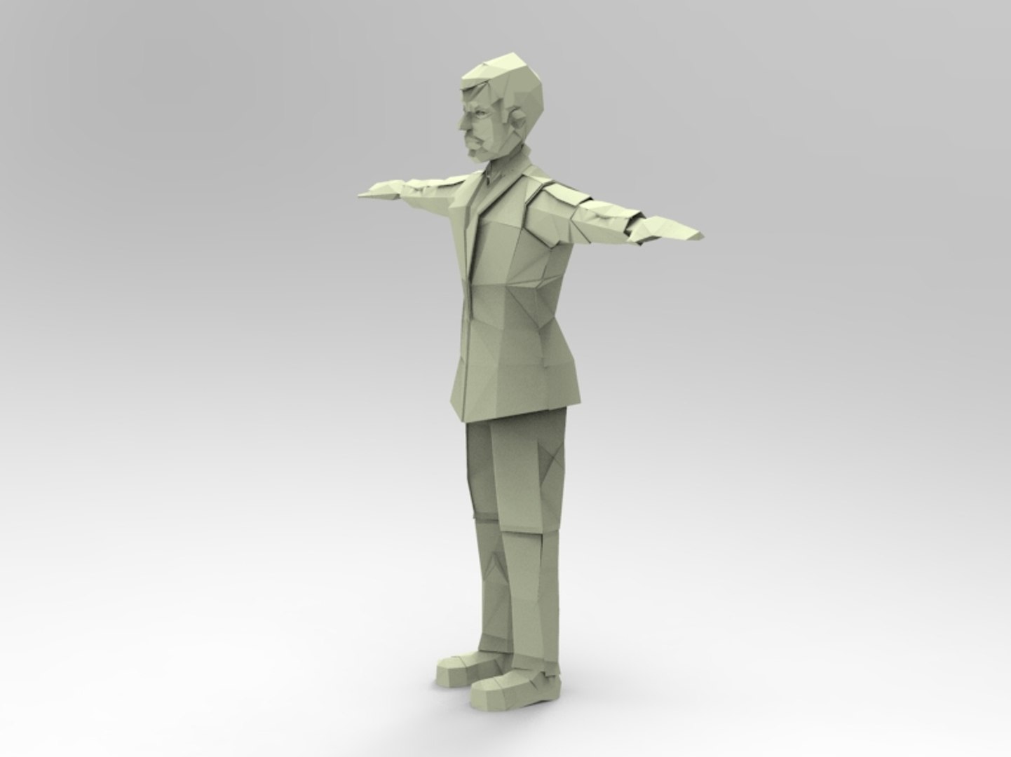 paper man b 3d model