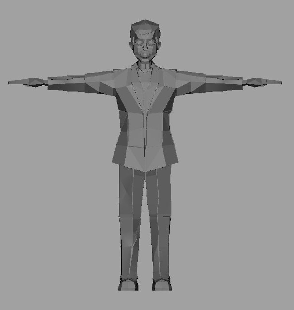 paper man b 3d model