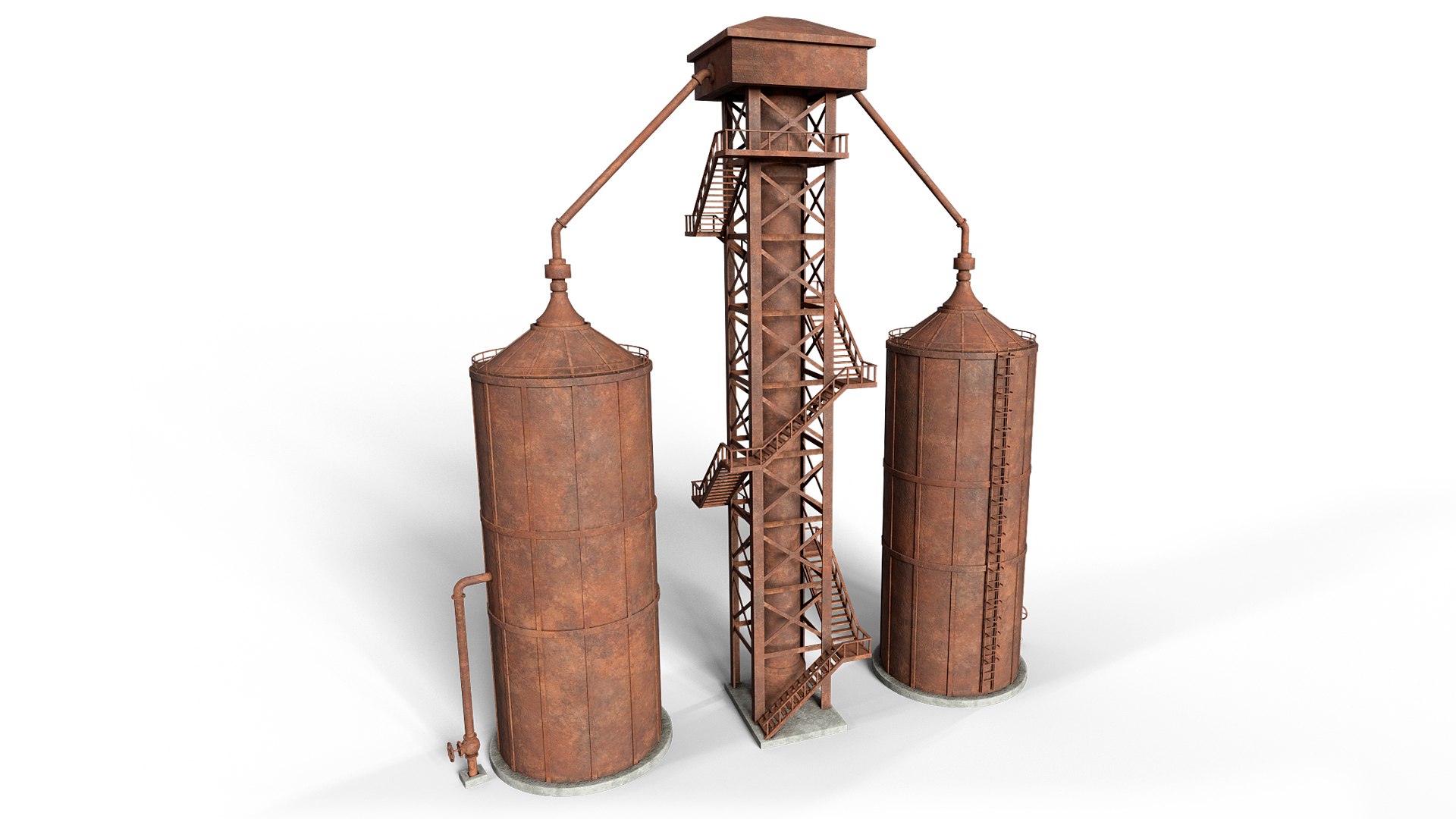 3D Rusty Industrial Tank V3 - TurboSquid 1888871