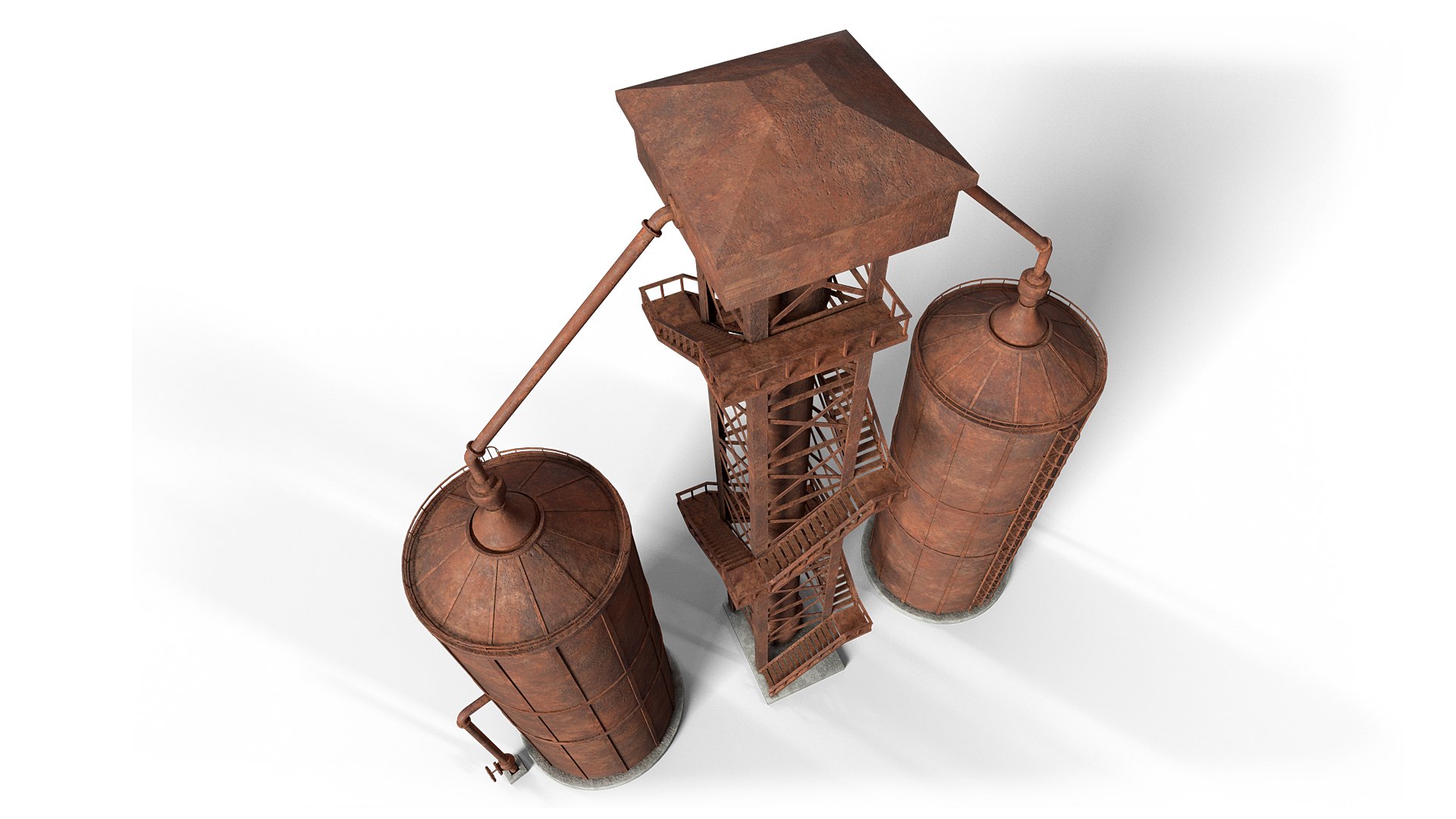 3D Rusty Industrial Tank V3 - TurboSquid 1888871