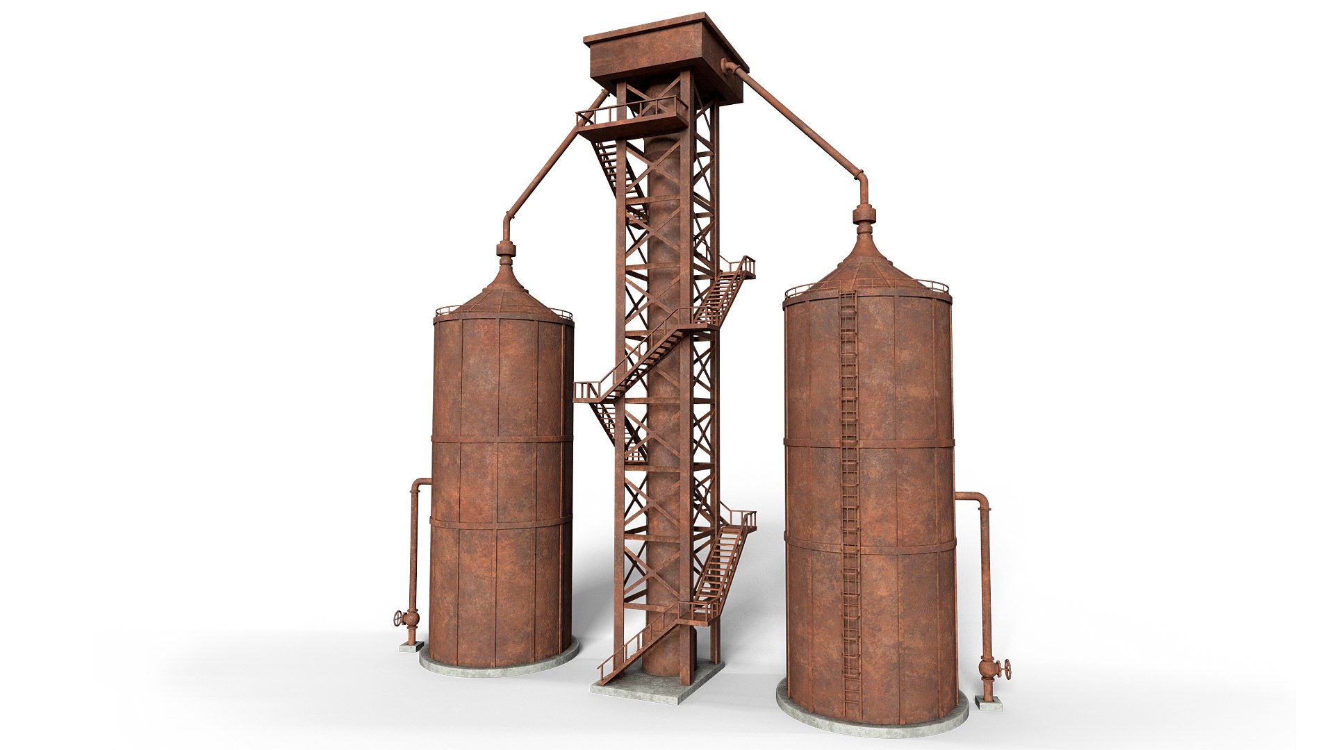 3D Rusty Industrial Tank V3 - TurboSquid 1888871